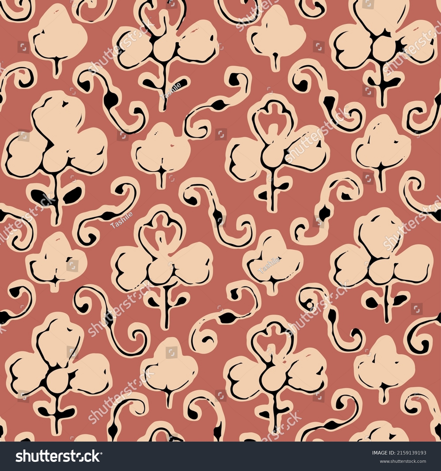 Ajrakh Pattern Traditional Block Print Pattern Stock Vector (Royalty ...