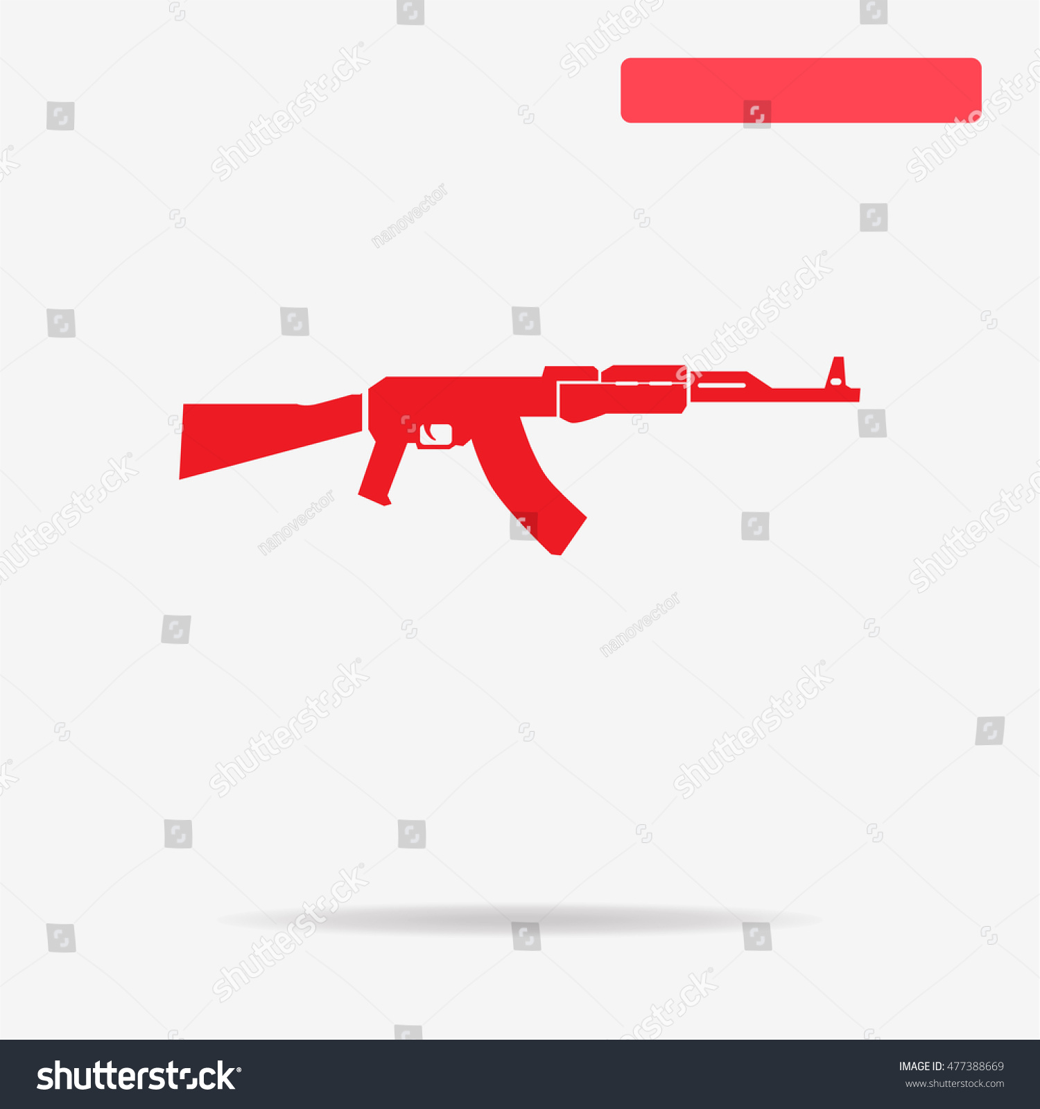 Ak 47 Icon Vector Concept Illustration Stock Vector (Royalty Free ...