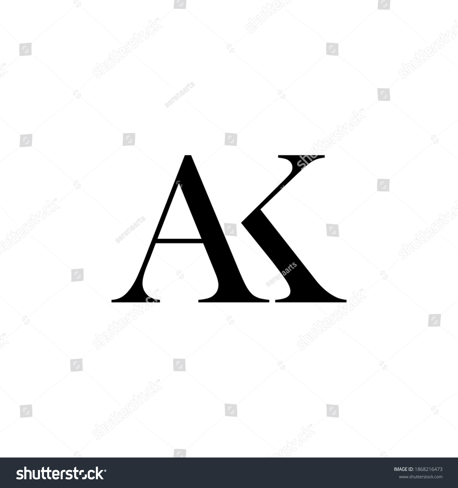 Ak Letter Logo Design Template Vector Stock Vector (Royalty Free ...