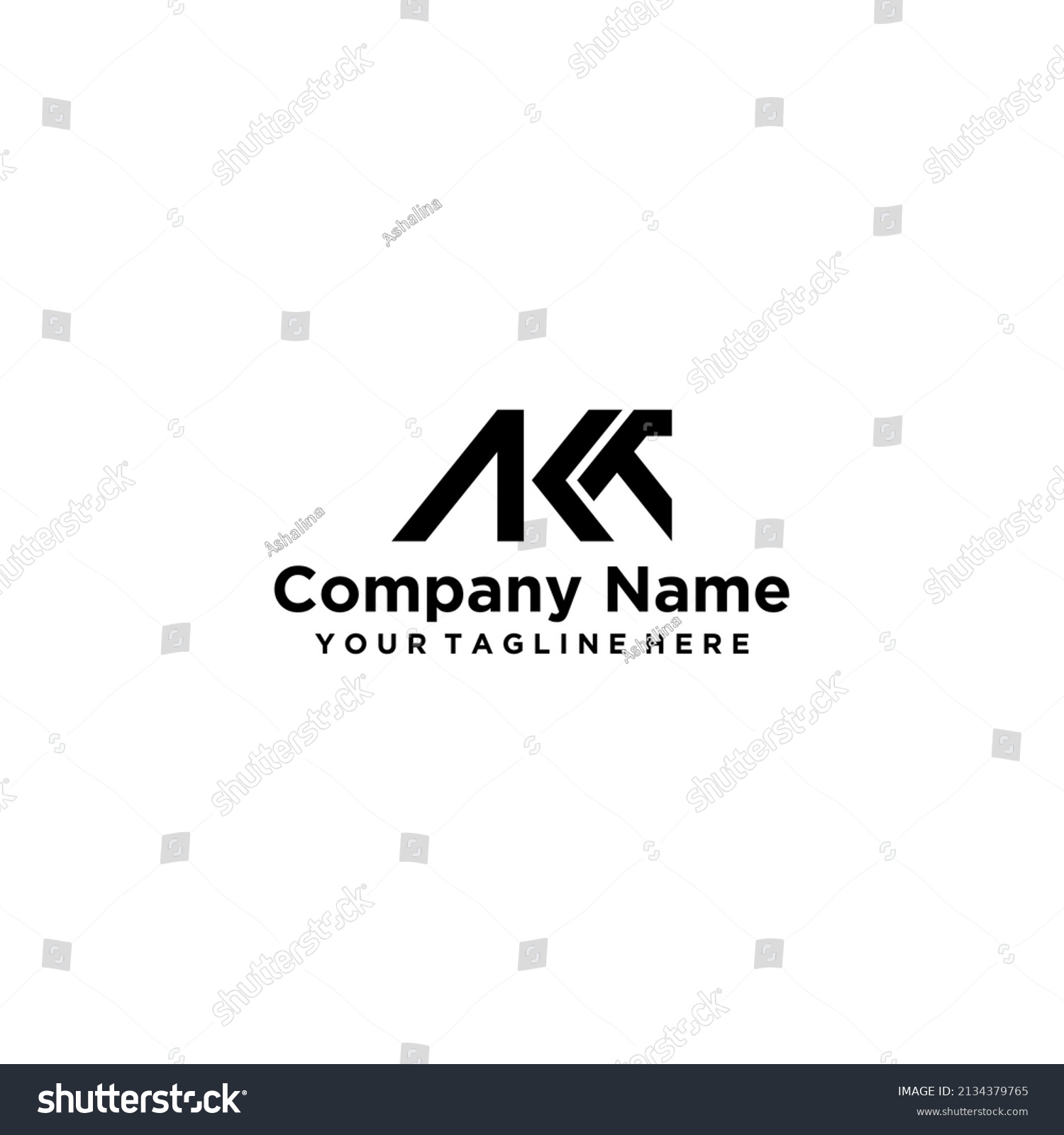 Akt Letter Logo Design Stock Vector (Royalty Free) 2134379765 ...