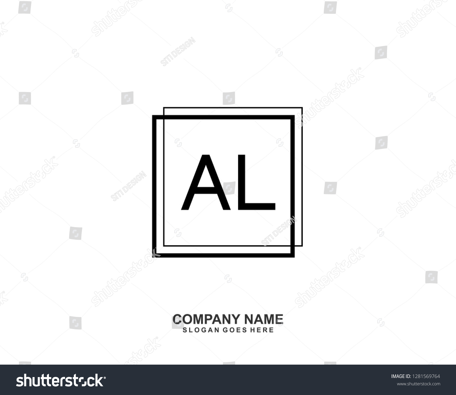 Al Initial Letter Geometric Logo Vector Stock Vector (Royalty Free ...