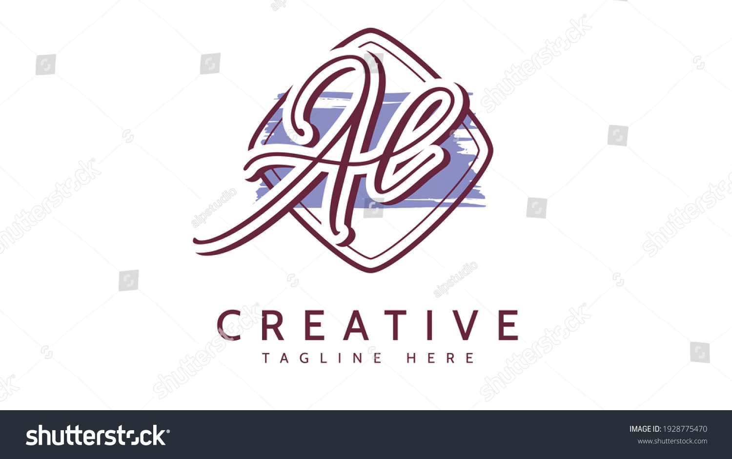 Al Initials Handwriting Logo Vector Stock Vector (Royalty Free) 1928775470