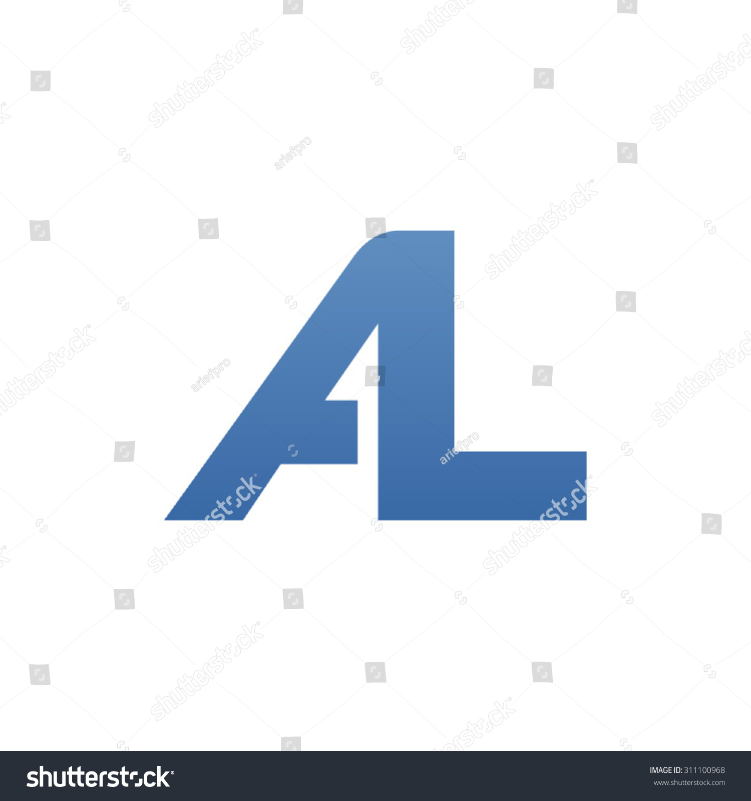 Al Letter Logo Connected Stock Vector 311100968 - Shutterstock