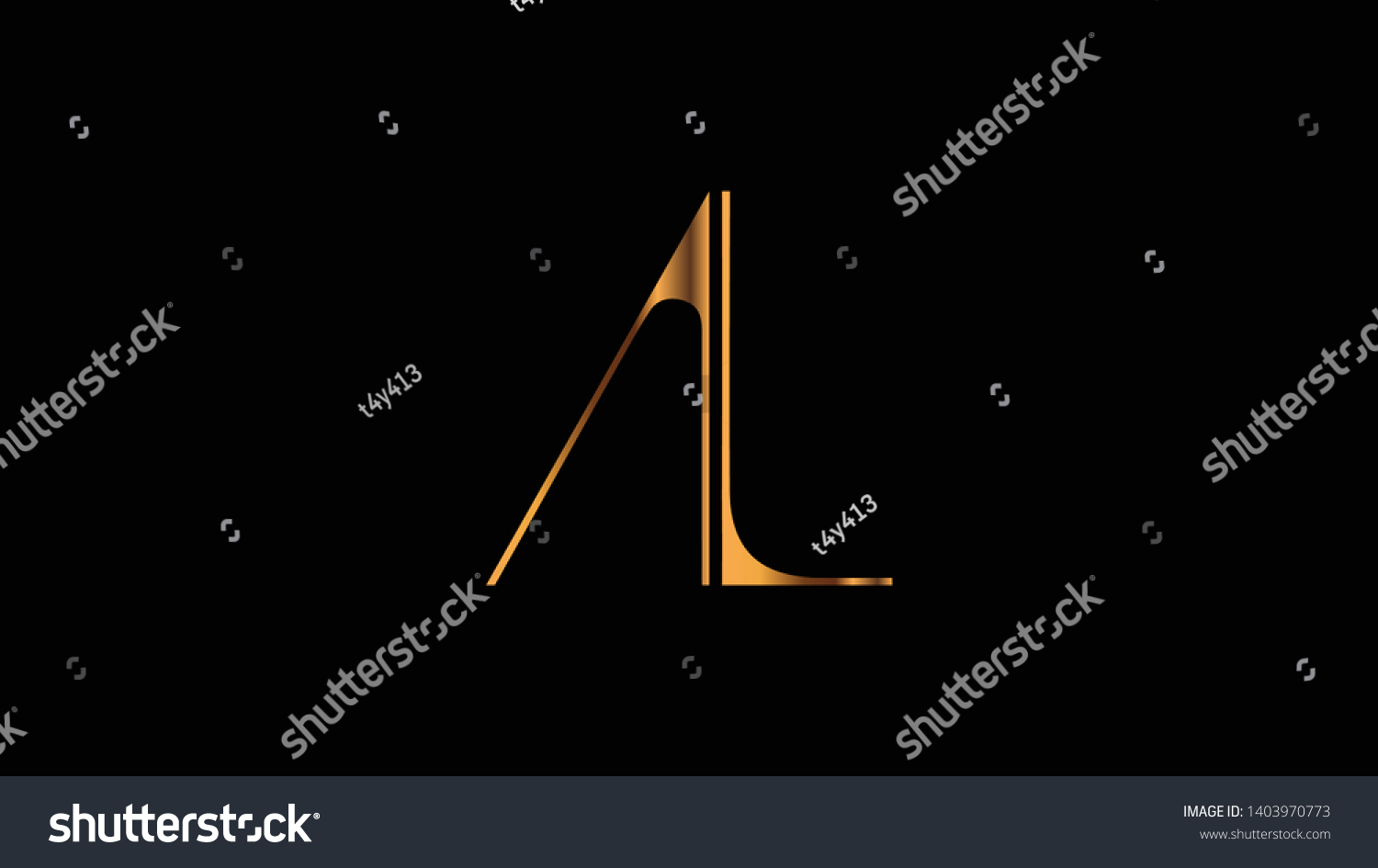 Al Logo Design Template Vector Illustration: เวกเตอร์สต็อก (ปลอดค่า ...