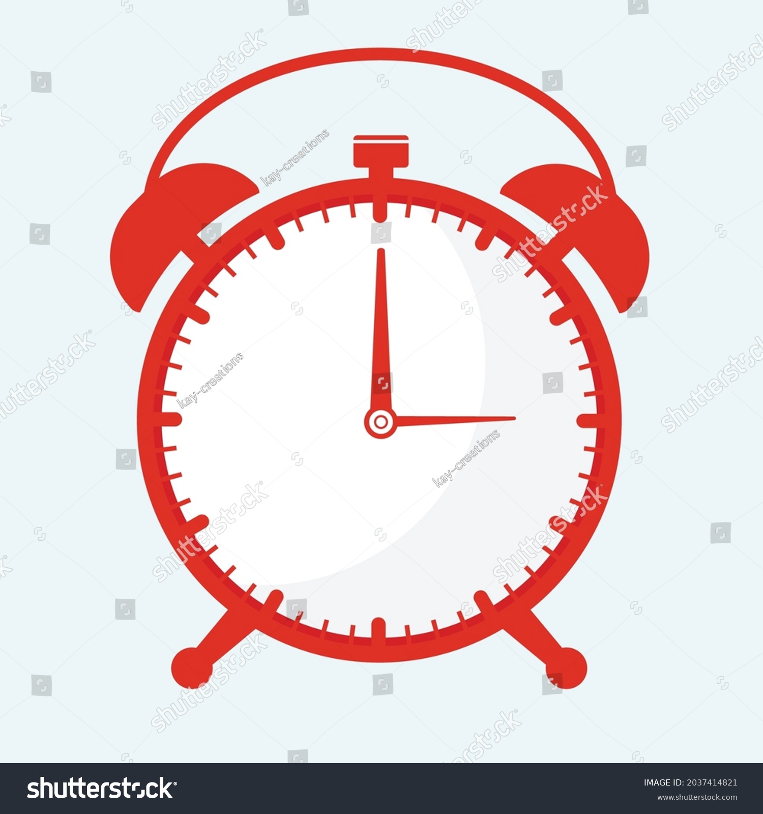 Alarm Clock Simple Vector Illustration Stock Vector (Royalty Free ...