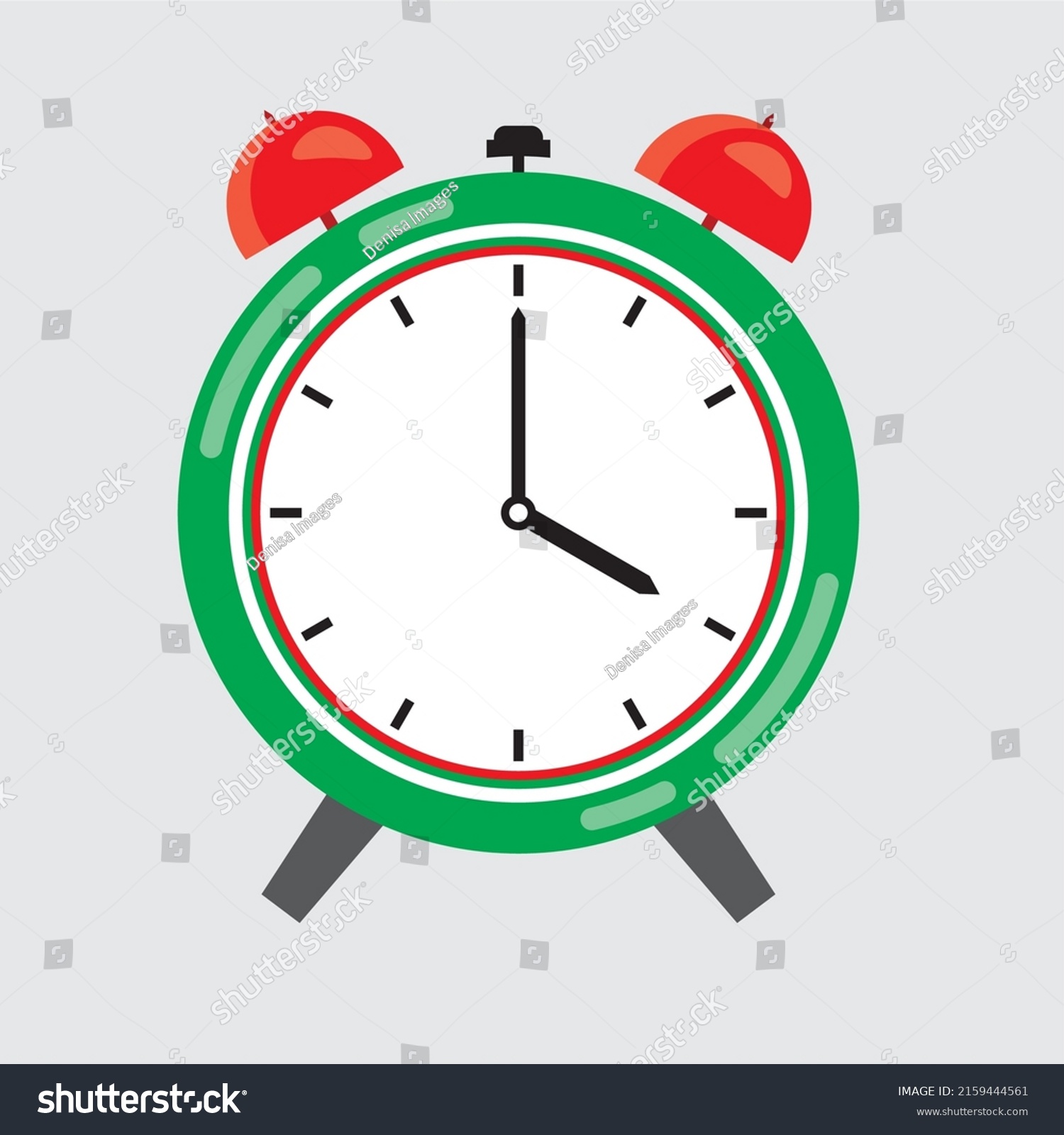 Alarm Clock Vector Isolated Illustration Stock Vector (Royalty Free) 2159444561 | Shutterstock