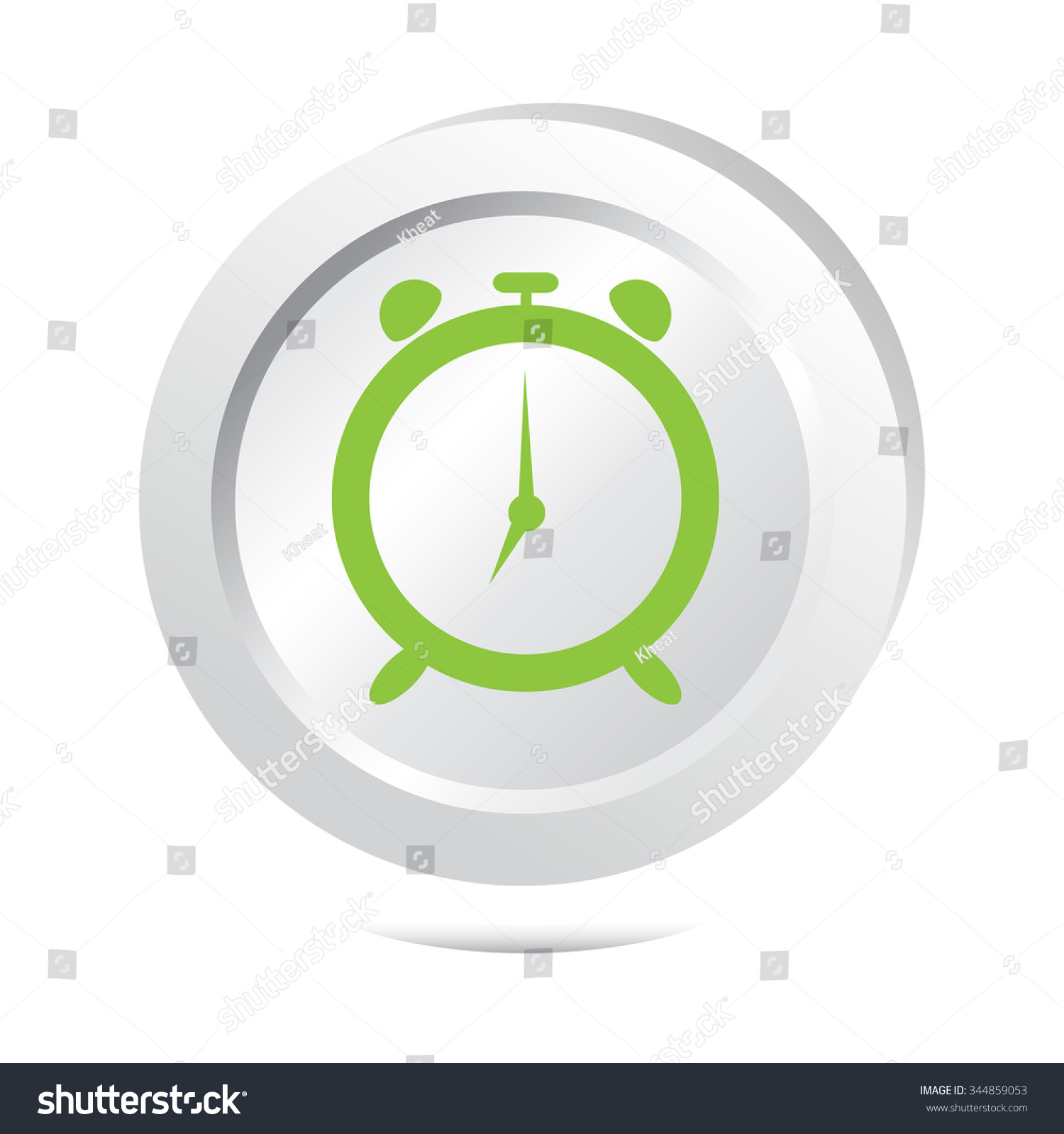 Alarm Clock Wake Sign Button Icon Stock Vector (Royalty Free) 344859053 ...