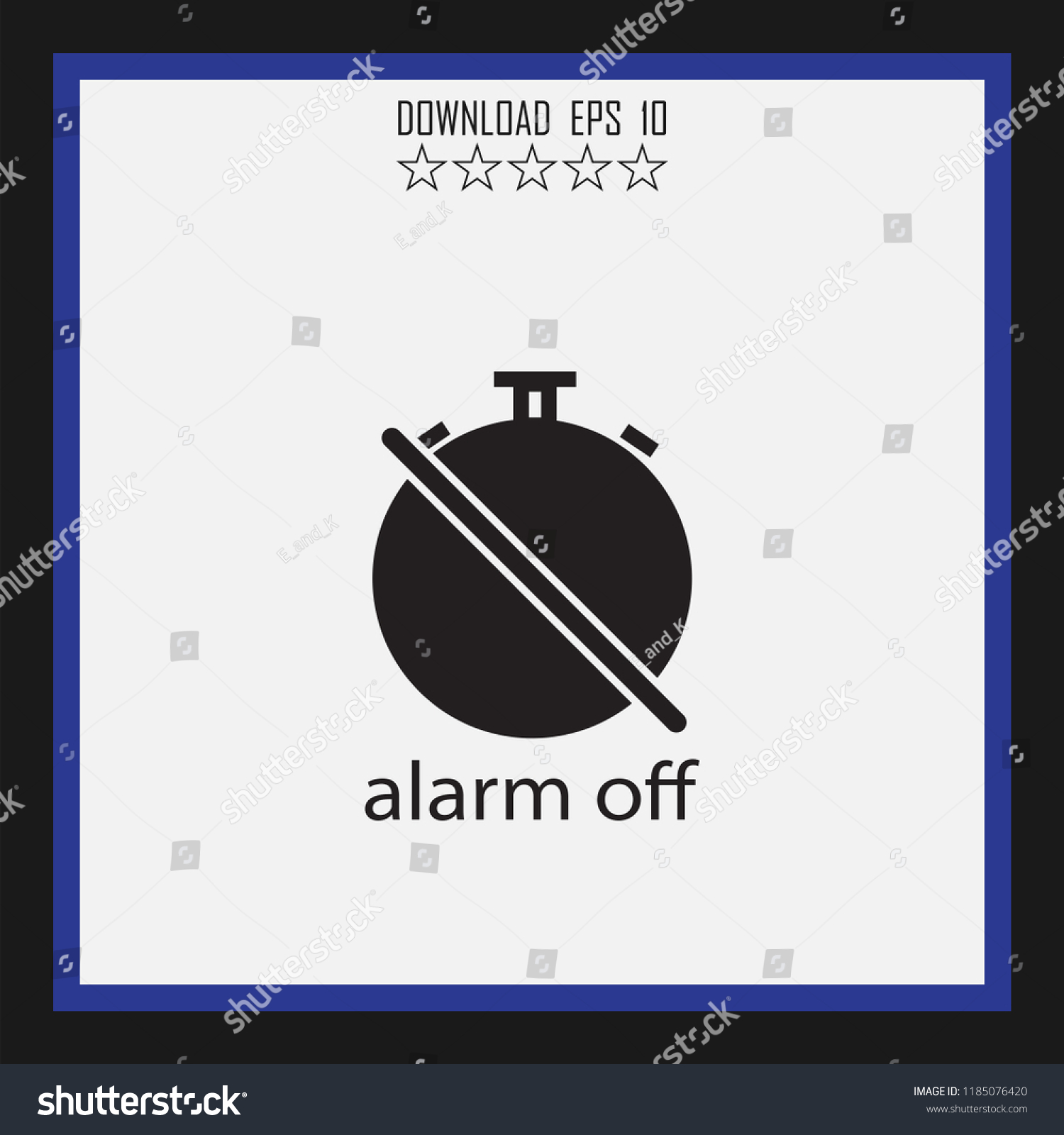 Alarm Off Vector Icon Stock Vector (Royalty Free) 1185076420 | Shutterstock