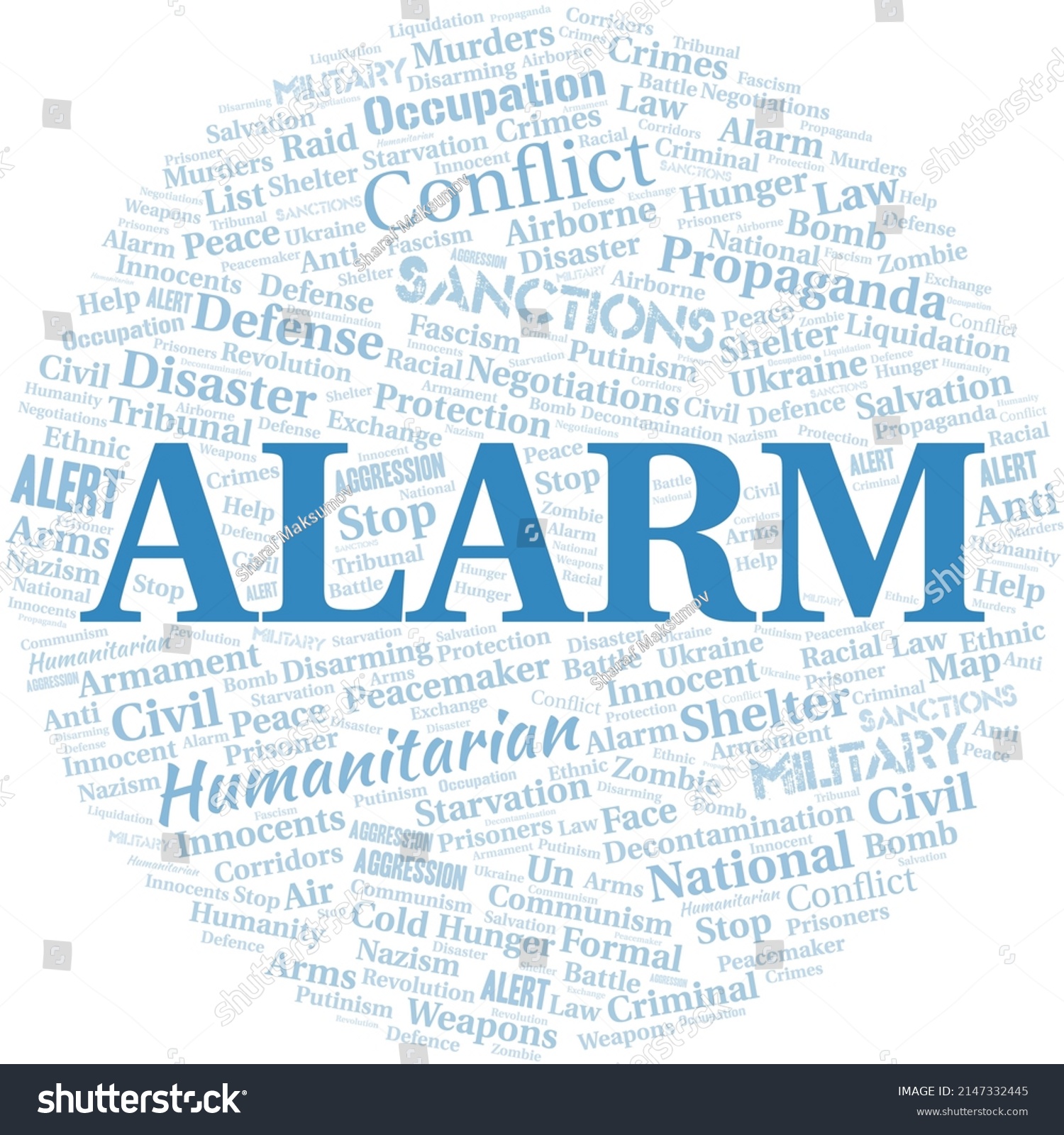Alarm Word Cloud Vector Made Text Stock Vector (Royalty Free ...