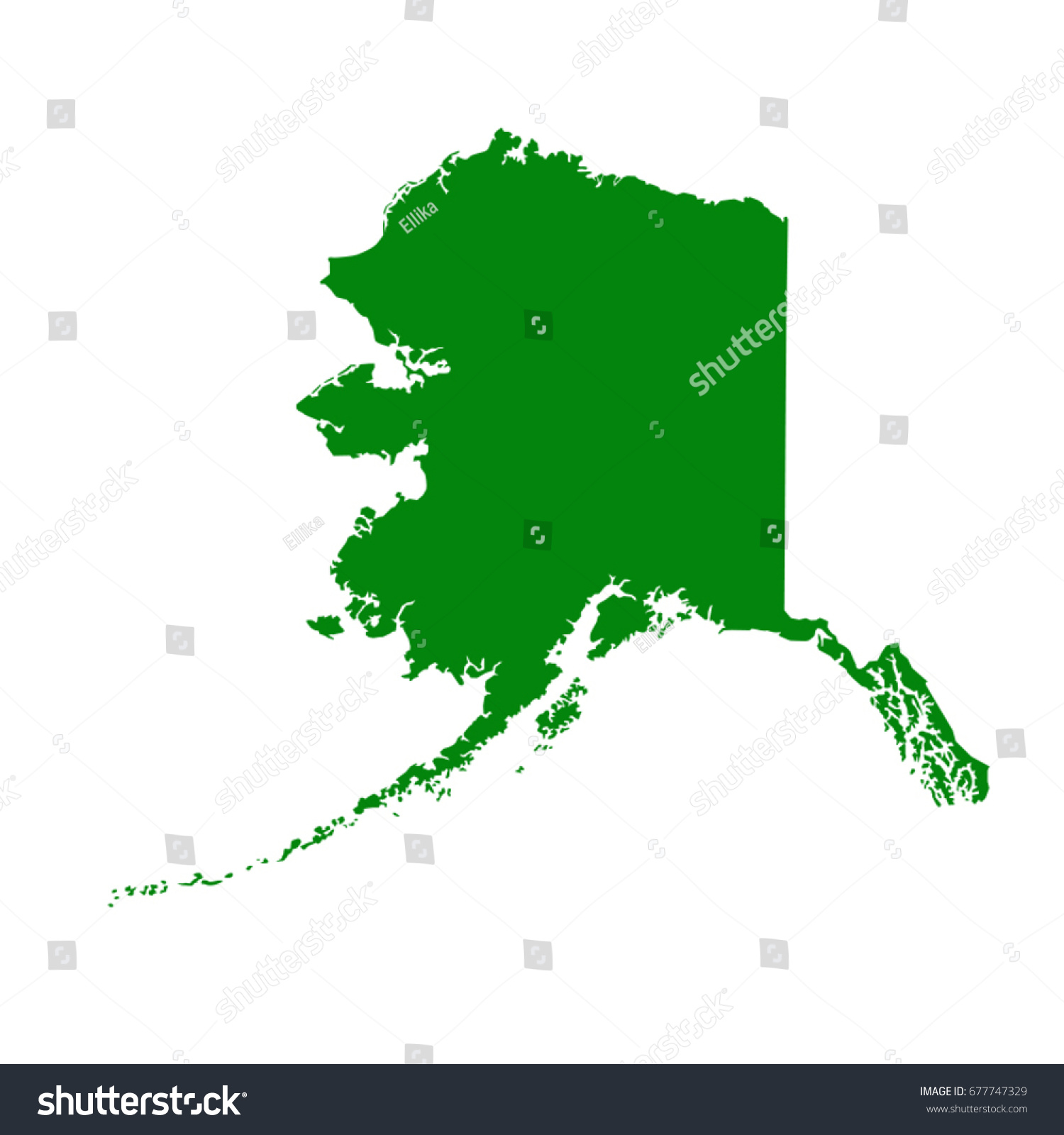 Alaska Map Vector Illustration Stock Vector (Royalty Free) 677747329 ...
