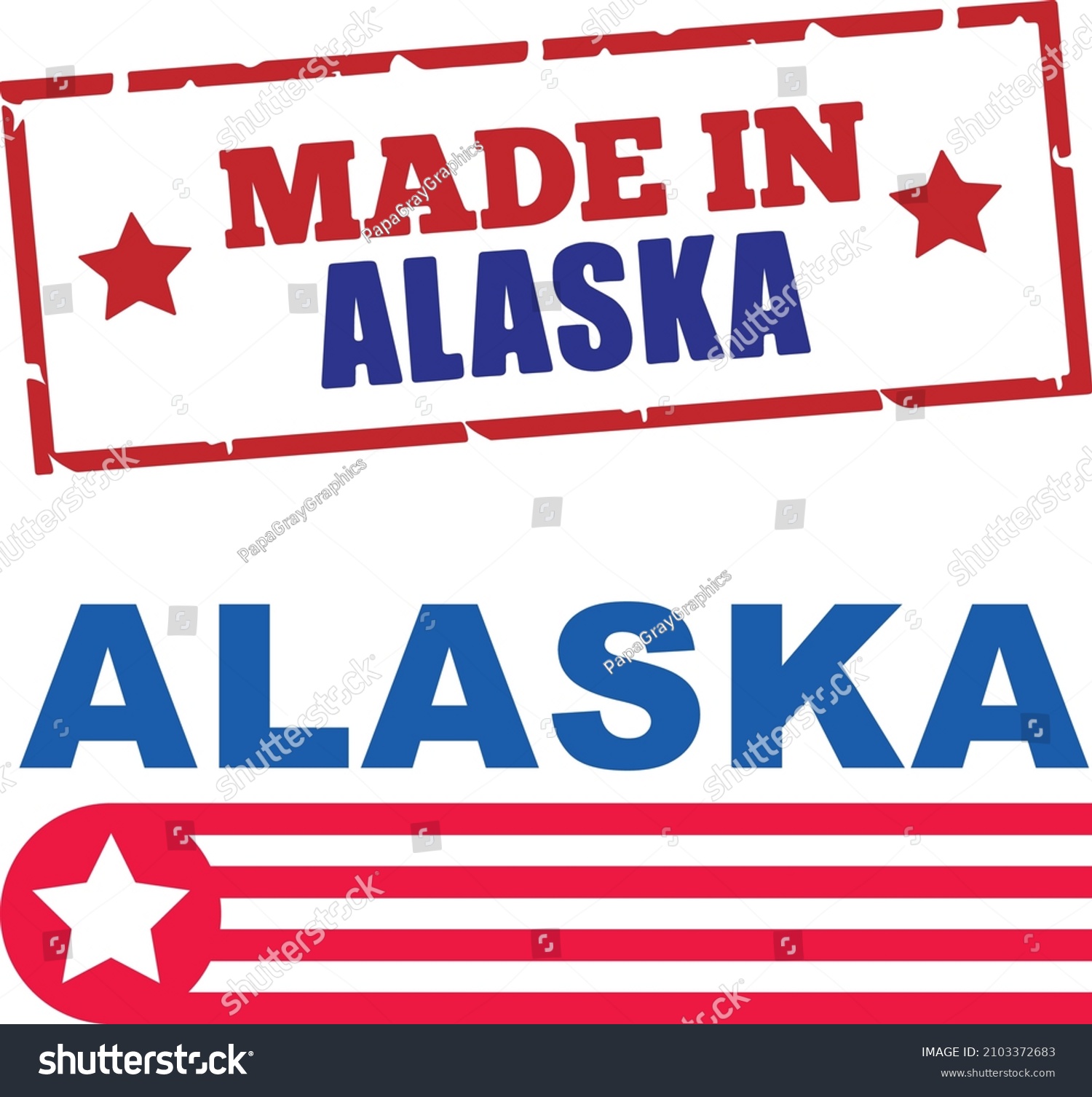 Alaska Name Vector Graphic Design Stock Vector (Royalty Free ...