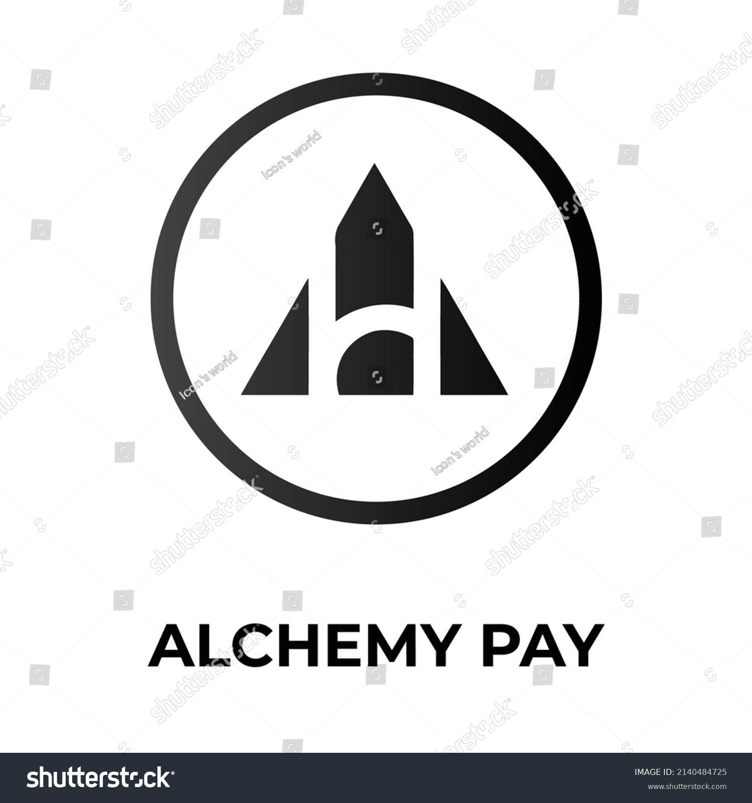 Alchemy Pay Cryptocurrency Token Icon Ach Stock Vector (Royalty Free ...
