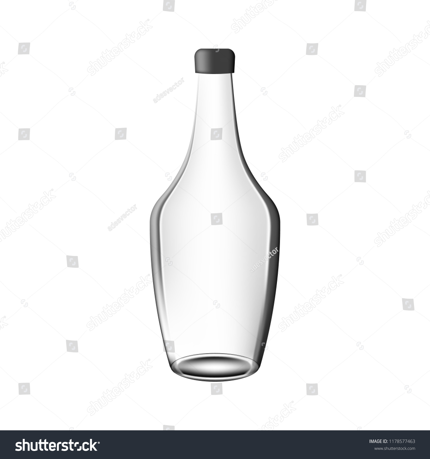 Alcohol Glass Vector Bottle Stock Vector (Royalty Free) 1178577463 ...