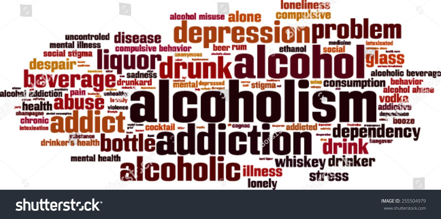 Alcoholism Word Cloud Concept Vector Illustration Stock Vector (Royalty ...