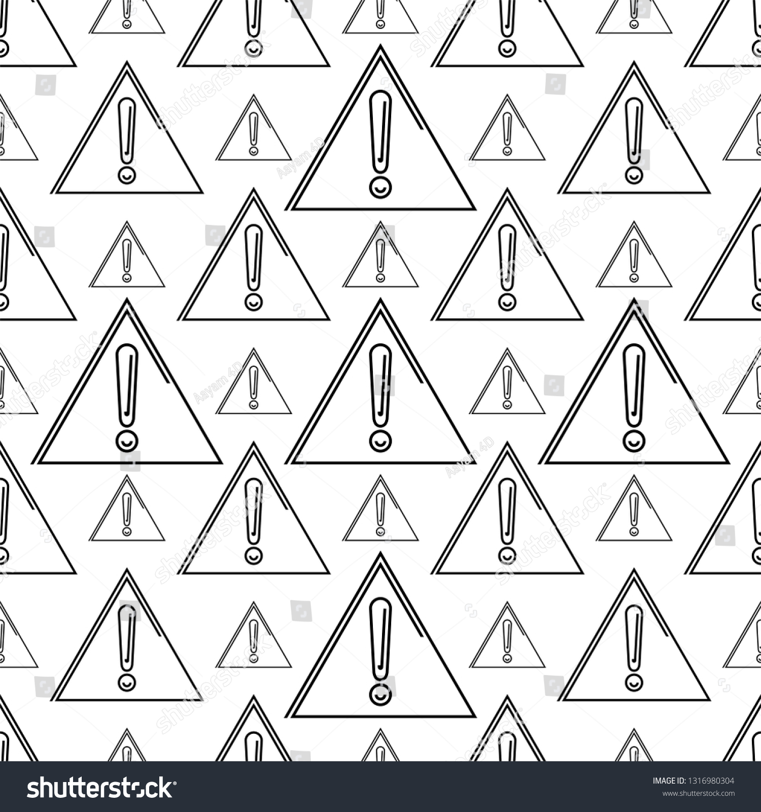 Alert Icon Notification Icon Seamless Pattern Stock Vector (Royalty ...