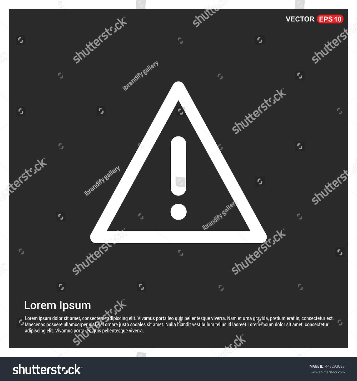 Alert Symbol Icon Stock Vector (Royalty Free) 443293093 | Shutterstock