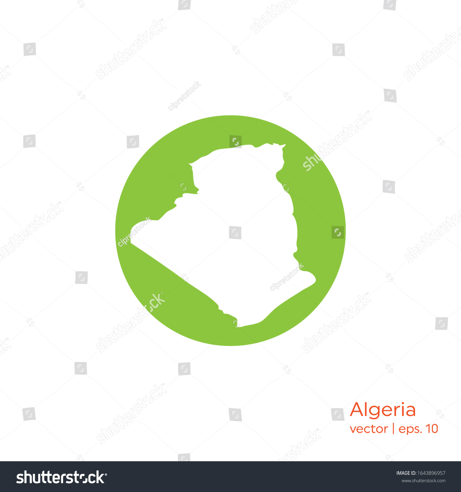 Algeria Maps Icon Logo Vector Design Stock Vector (Royalty Free ...