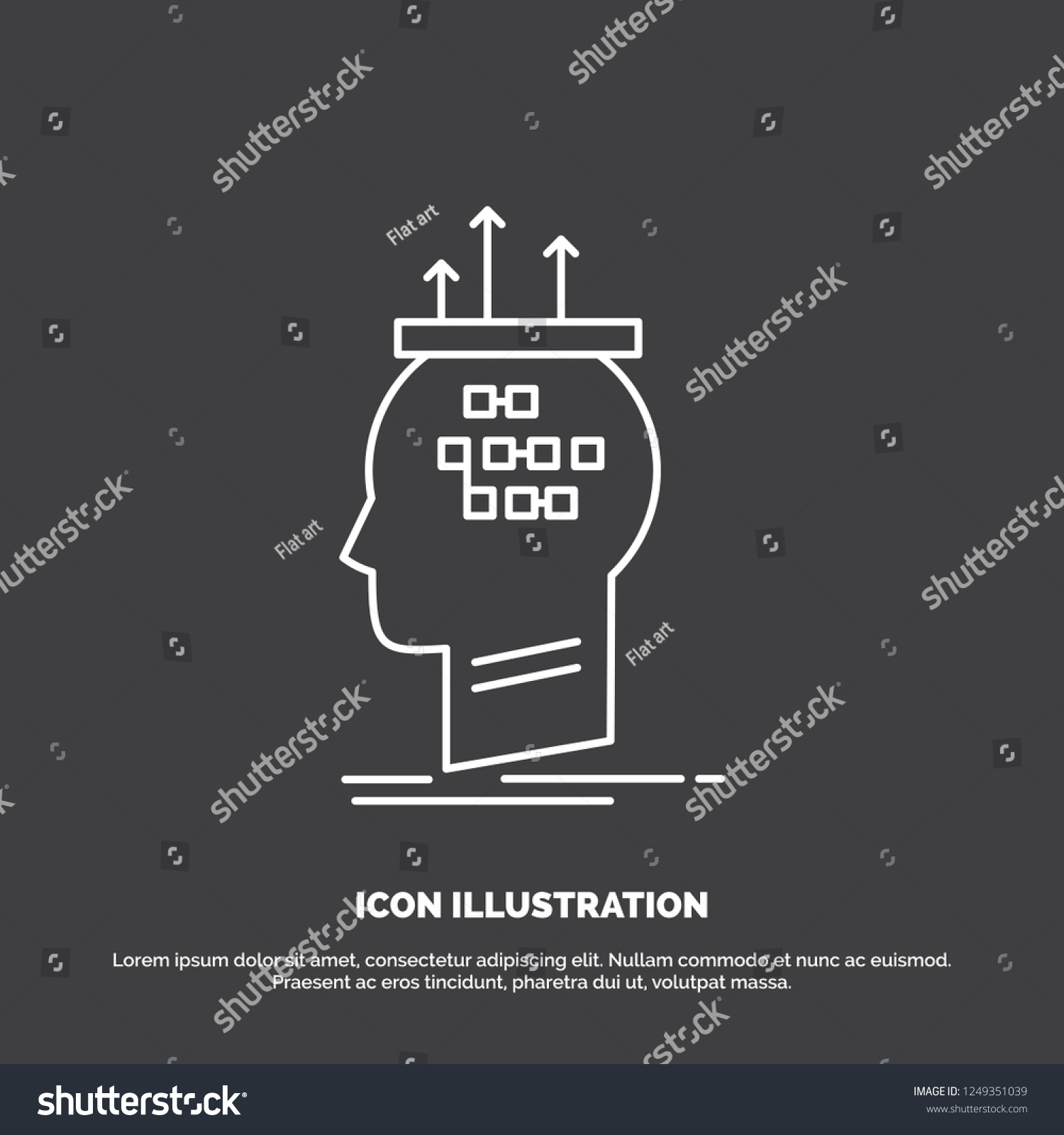Algorithm Brain Conclusion Process Thinking Icon: vector de stock ... Algorithm Brain Conclusion Process Thinking Icon: vector de stock ...