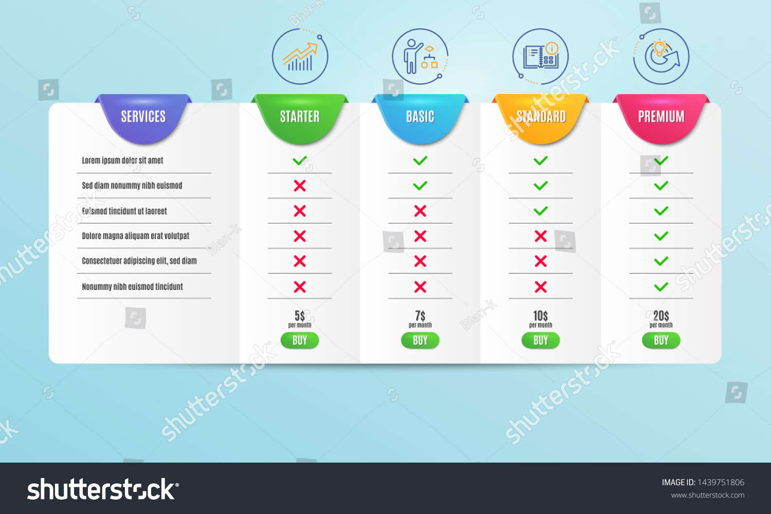 Algorithm Demand Curve Instruction Info Icons เวกเตอร์สต็อก ปลอดค่าลิขสิทธิ์ 1439751806