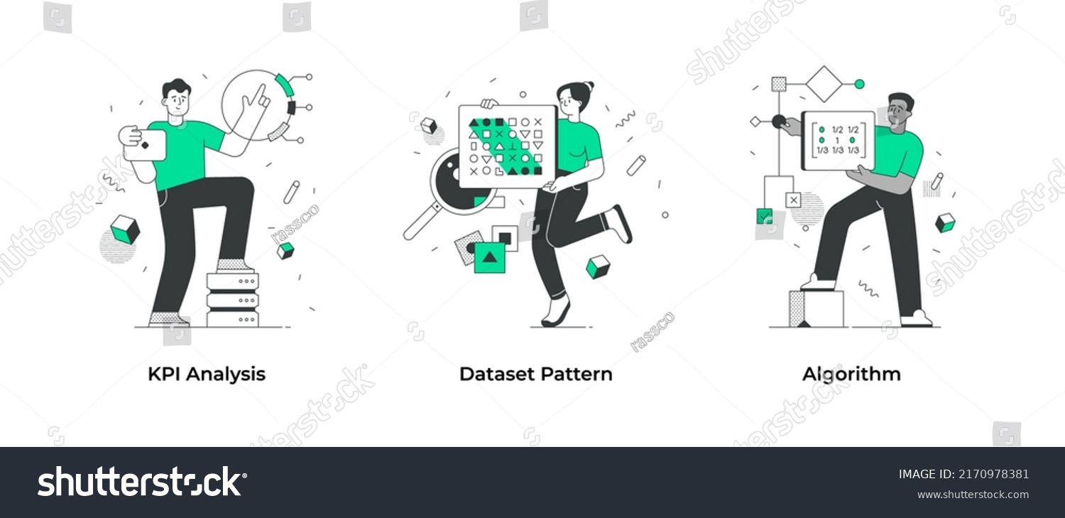 Algorithms Dataset Kpi Analysis People Use Stock Vector (Royalty Free ...