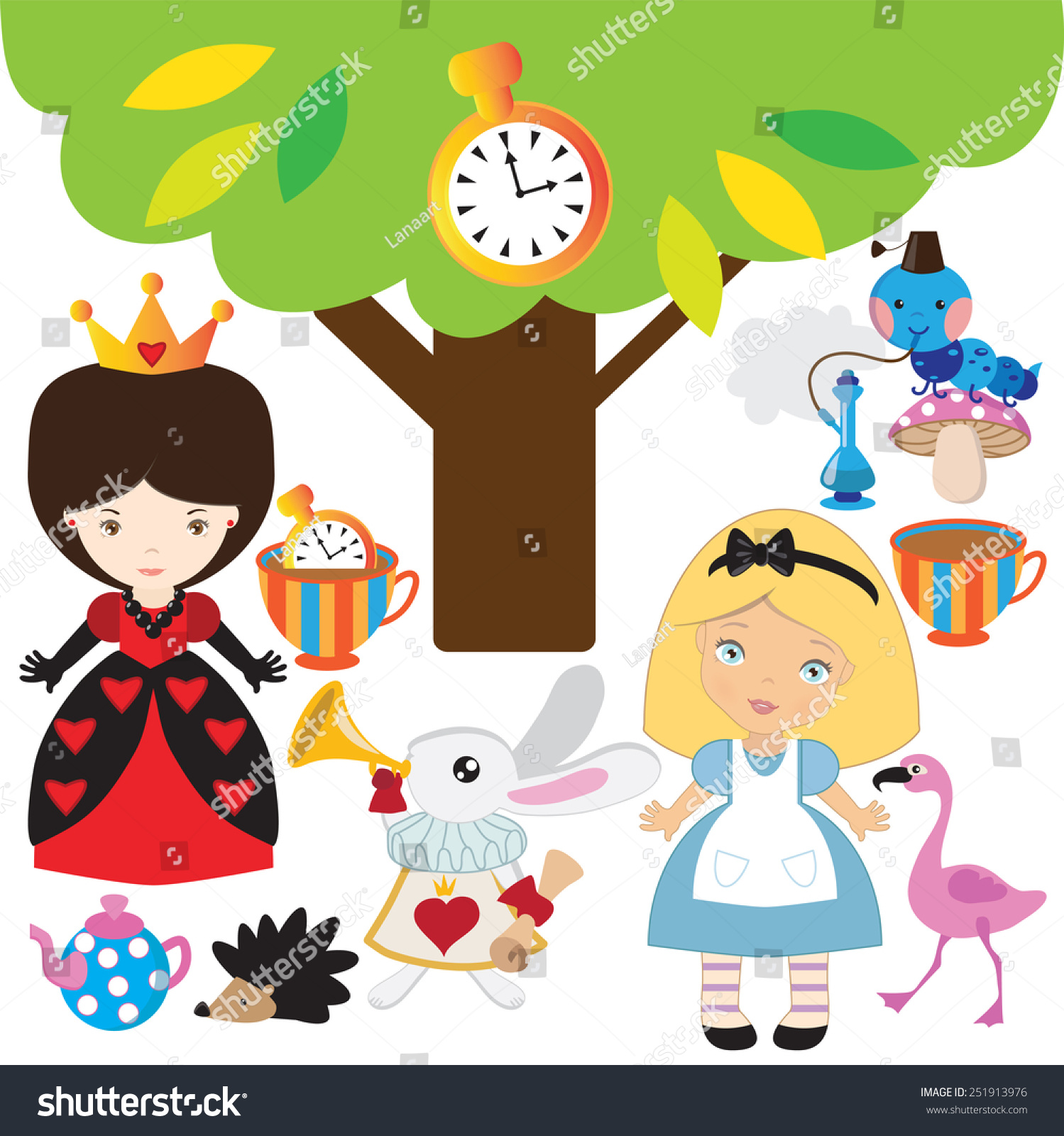 Alice Wonderland Vector Illustration Stock Vector (Royalty Free ... Alice Wonderland Vector Illustration Stock Vector (Royalty Free ...