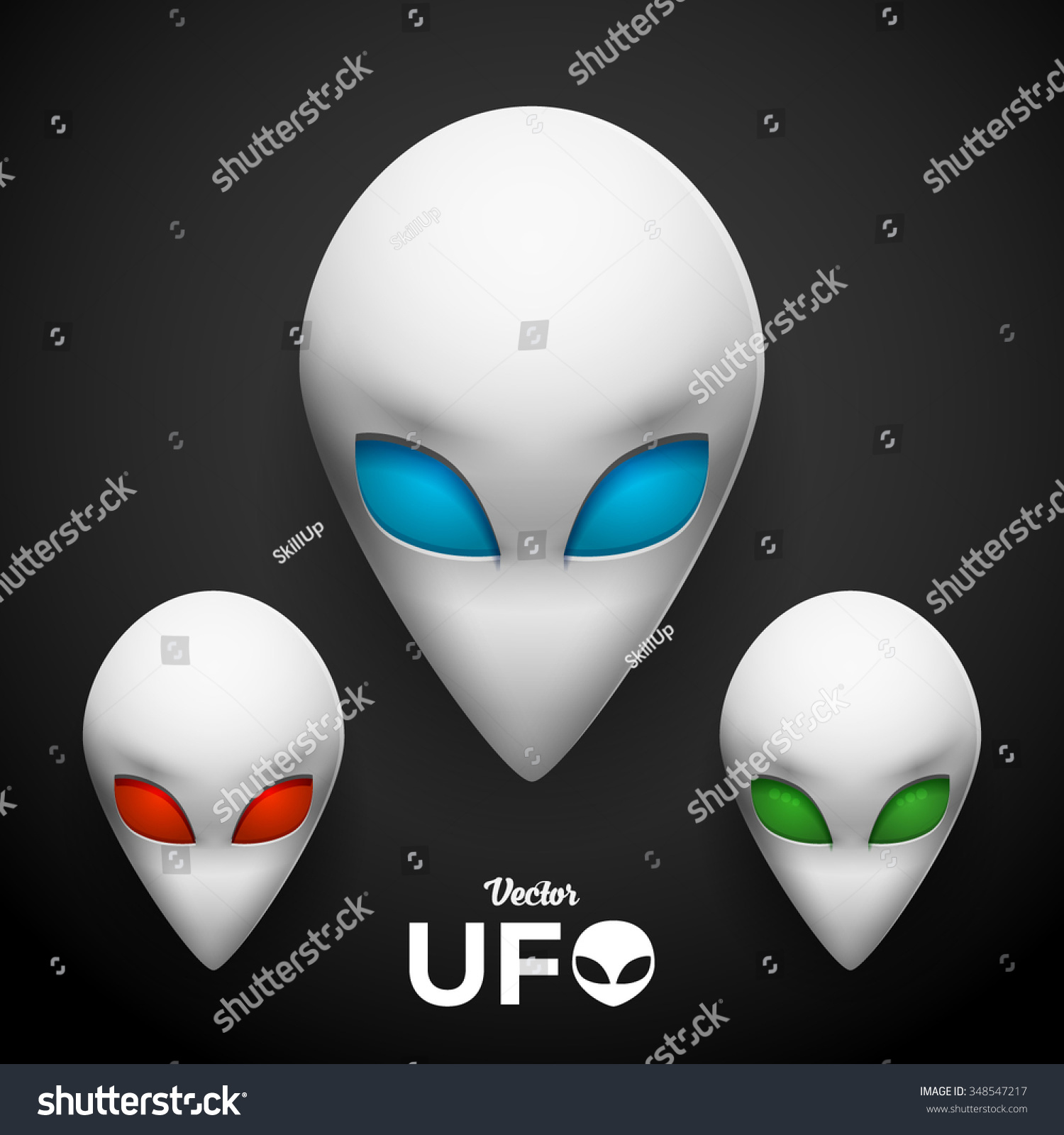 Alien Face Icon Alien Head Icon Stock Vector (Royalty Free) 348547217 ...