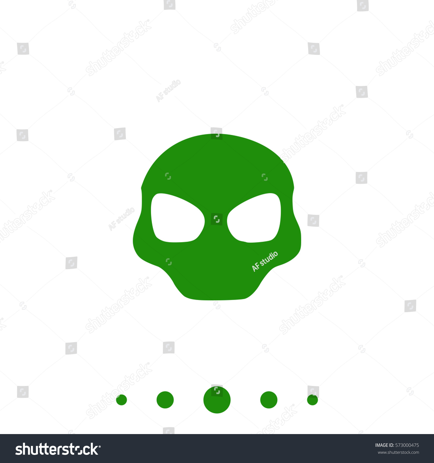 Alien Head Simple Vector Button Flat Stock Vector (Royalty Free ...