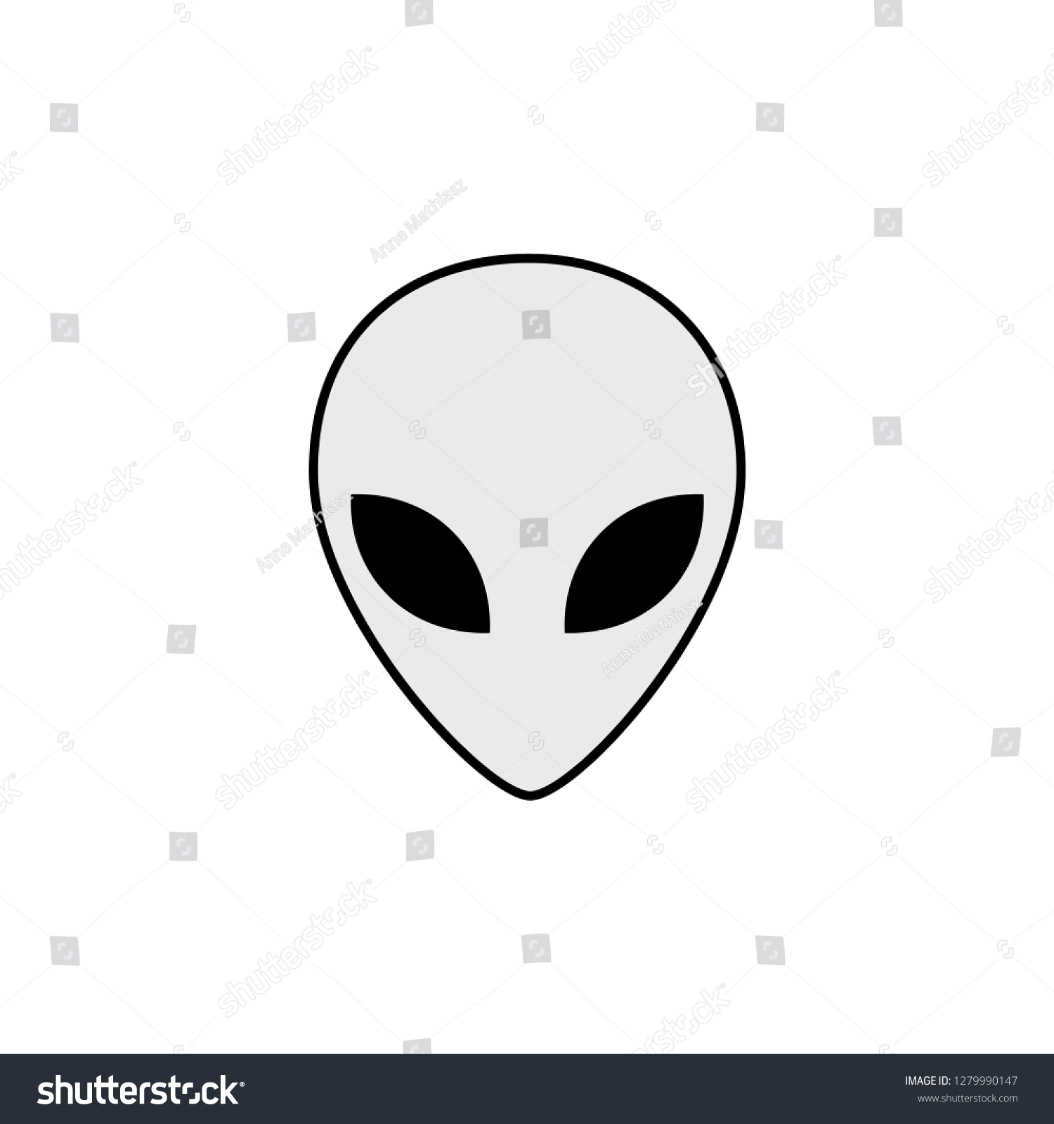 Alien Head Symbol: เวกเตอร์สต็อก (ปลอดค่าลิขสิทธิ์) 1279990147 ...