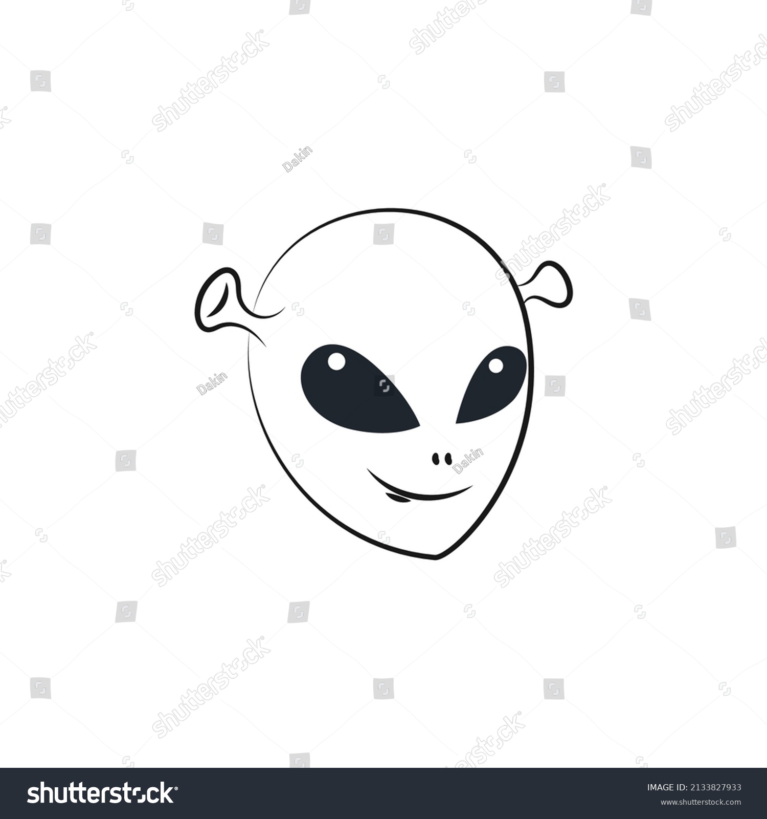 Alien Icon Cliparts Vector Drawing Stock Vector (Royalty Free ...