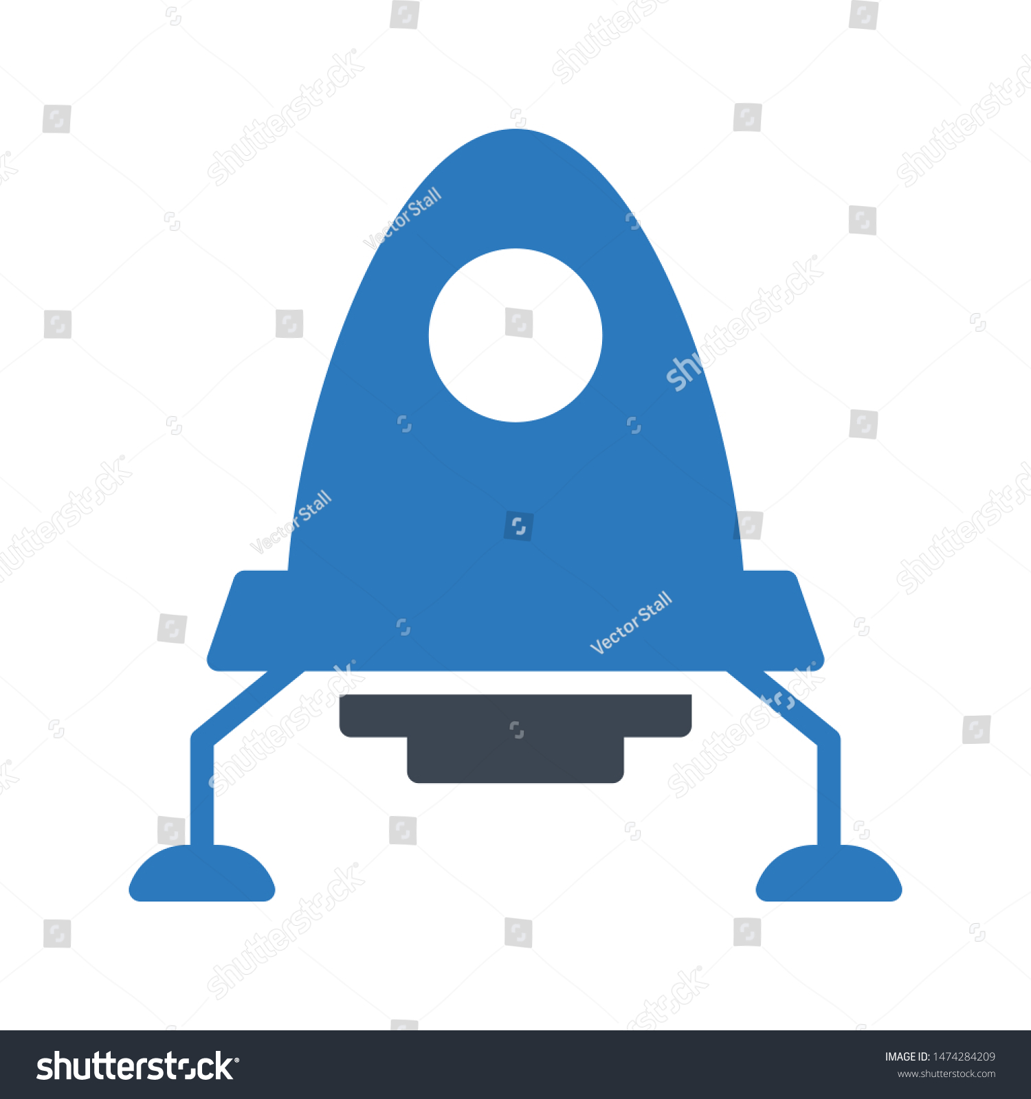 Alien Ship Glyph Colour Vector Icon Stock Vector (Royalty Free ...