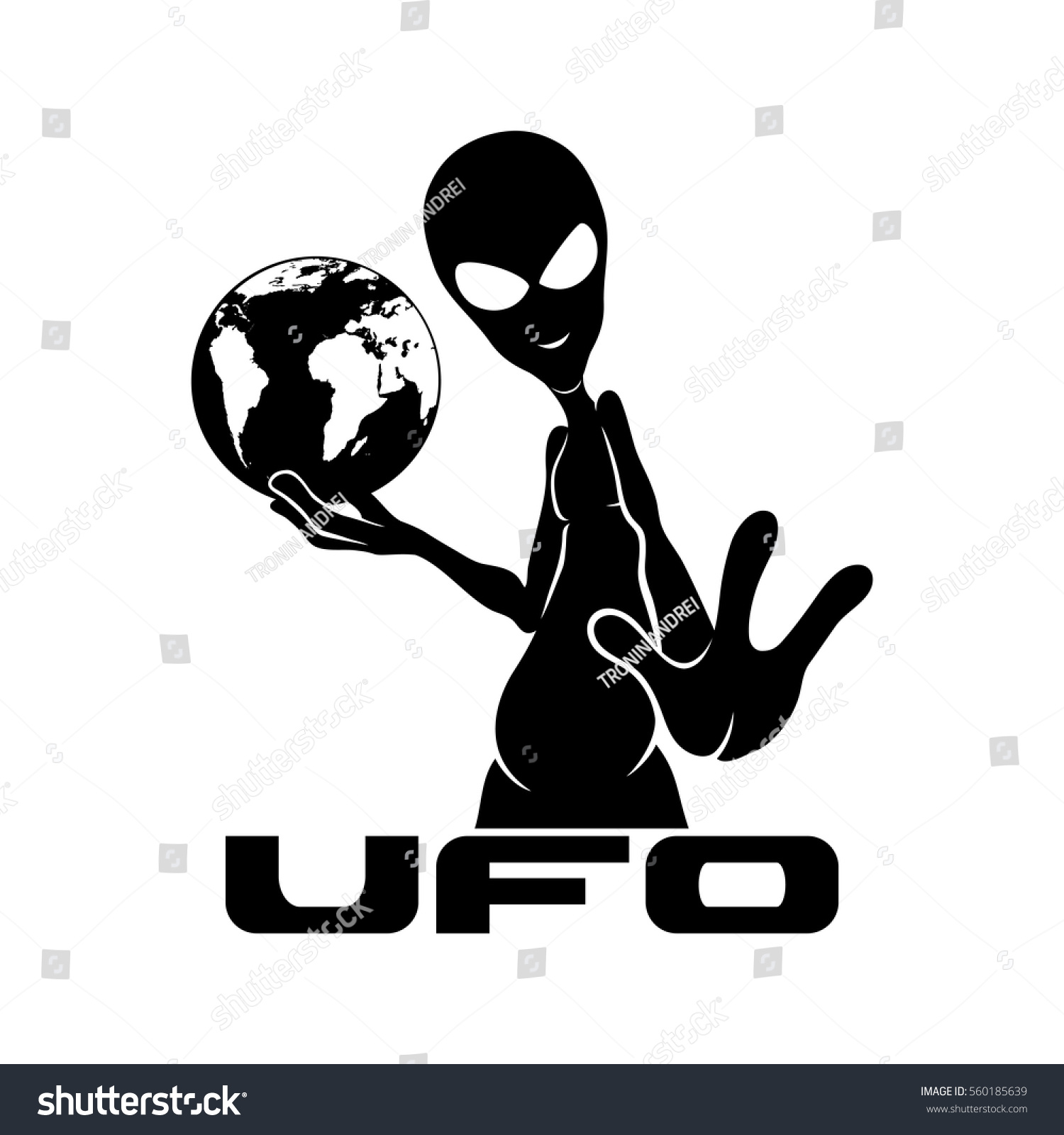 Alien Sign Stock Vector 560185639 - Shutterstock