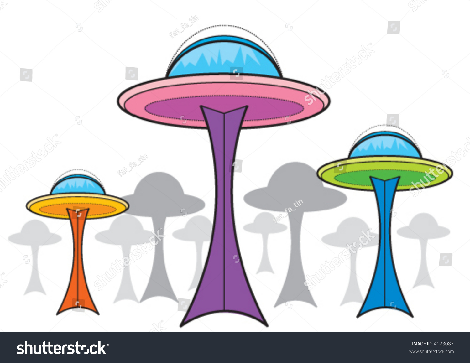 Alien Space Center Vector Cartoon Illustration Stock Vector (Royalty ...