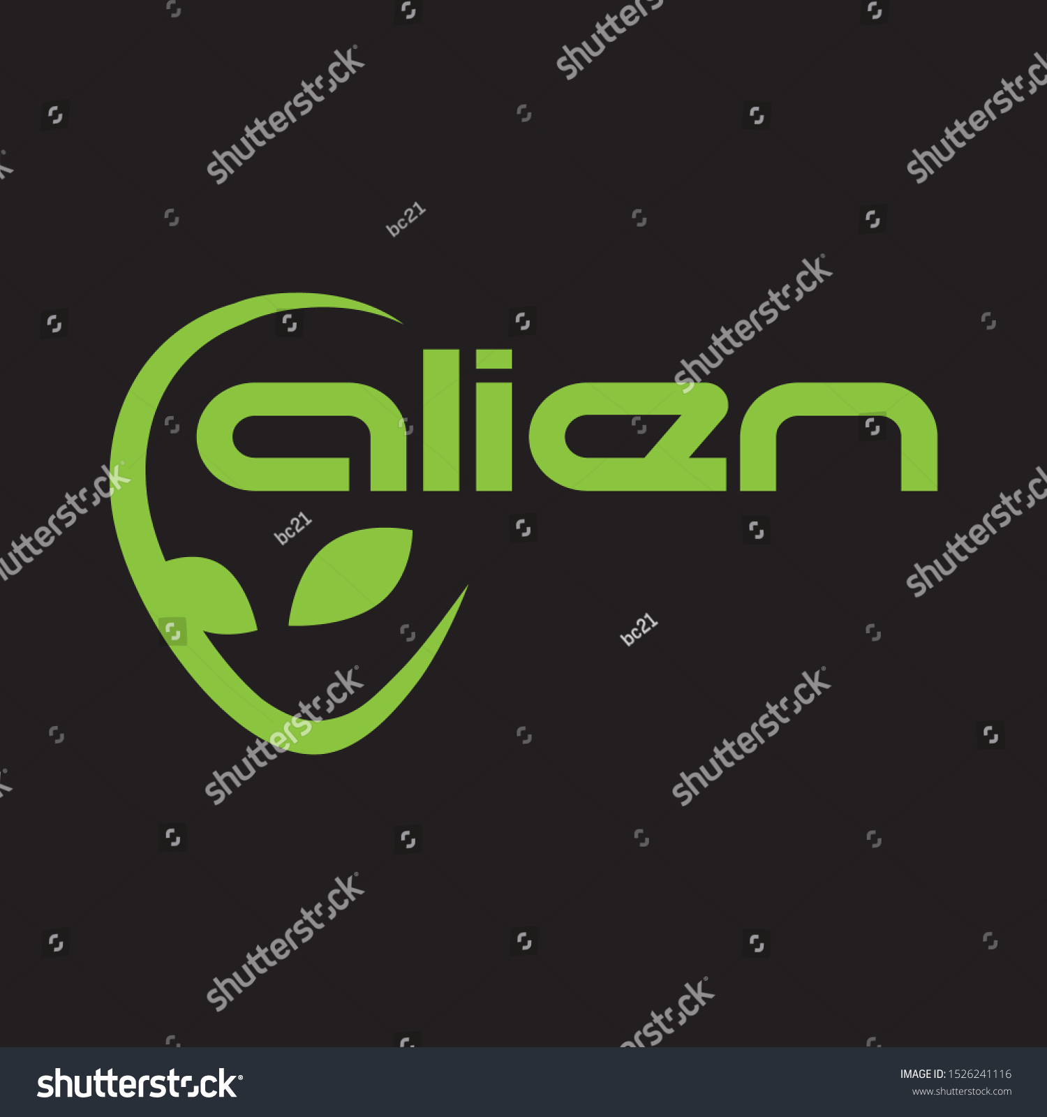Alien Word Illustration Vector Stock Vector (Royalty Free) 1526241116 ...