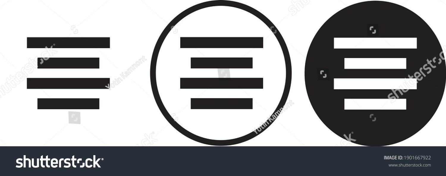 Align Center Icon Web Icon Set Stock Vector (Royalty Free) 1901667922 ...