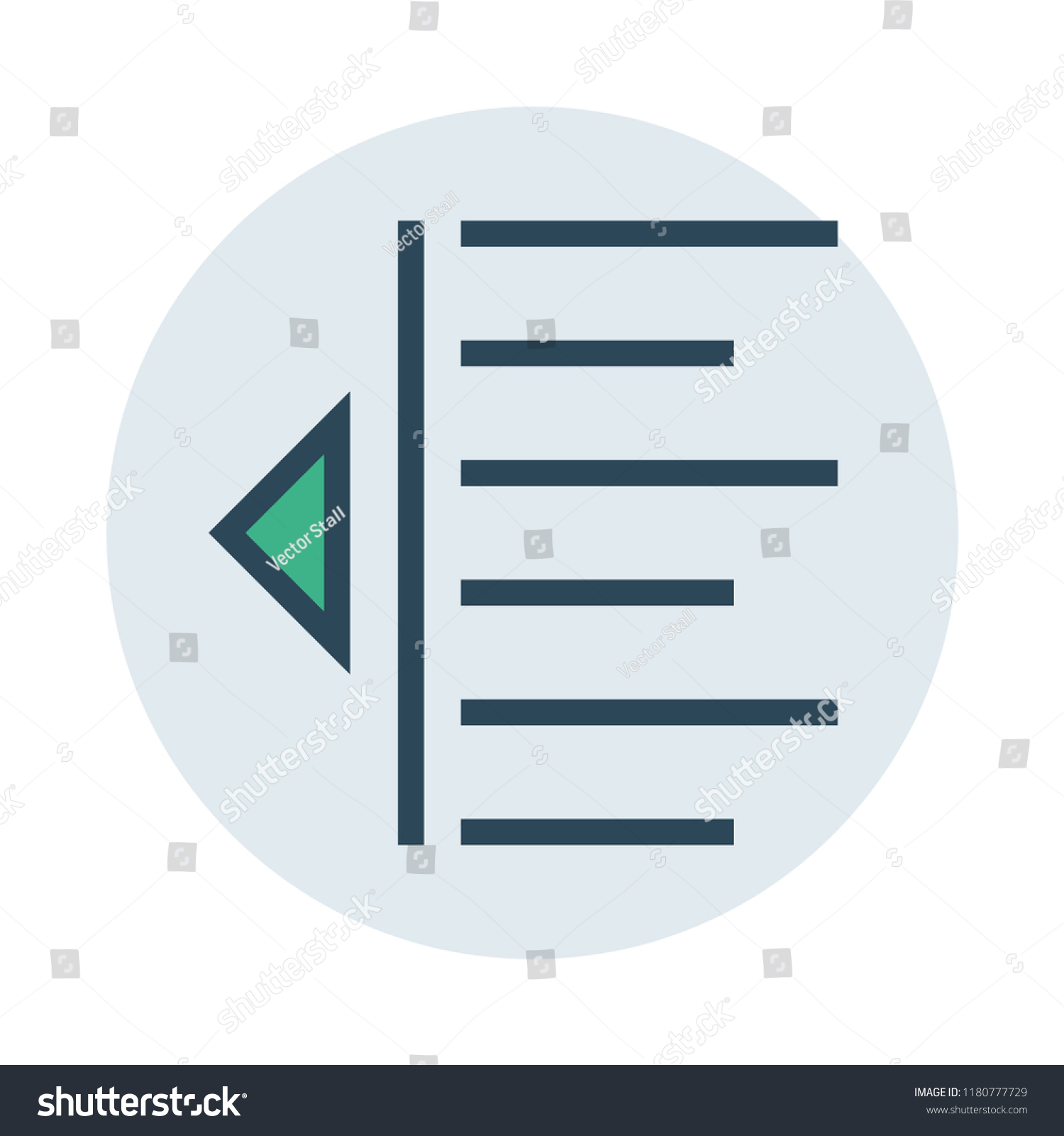 Alignment Color Line Icon Stock Vector (Royalty Free) 1180777729 ...