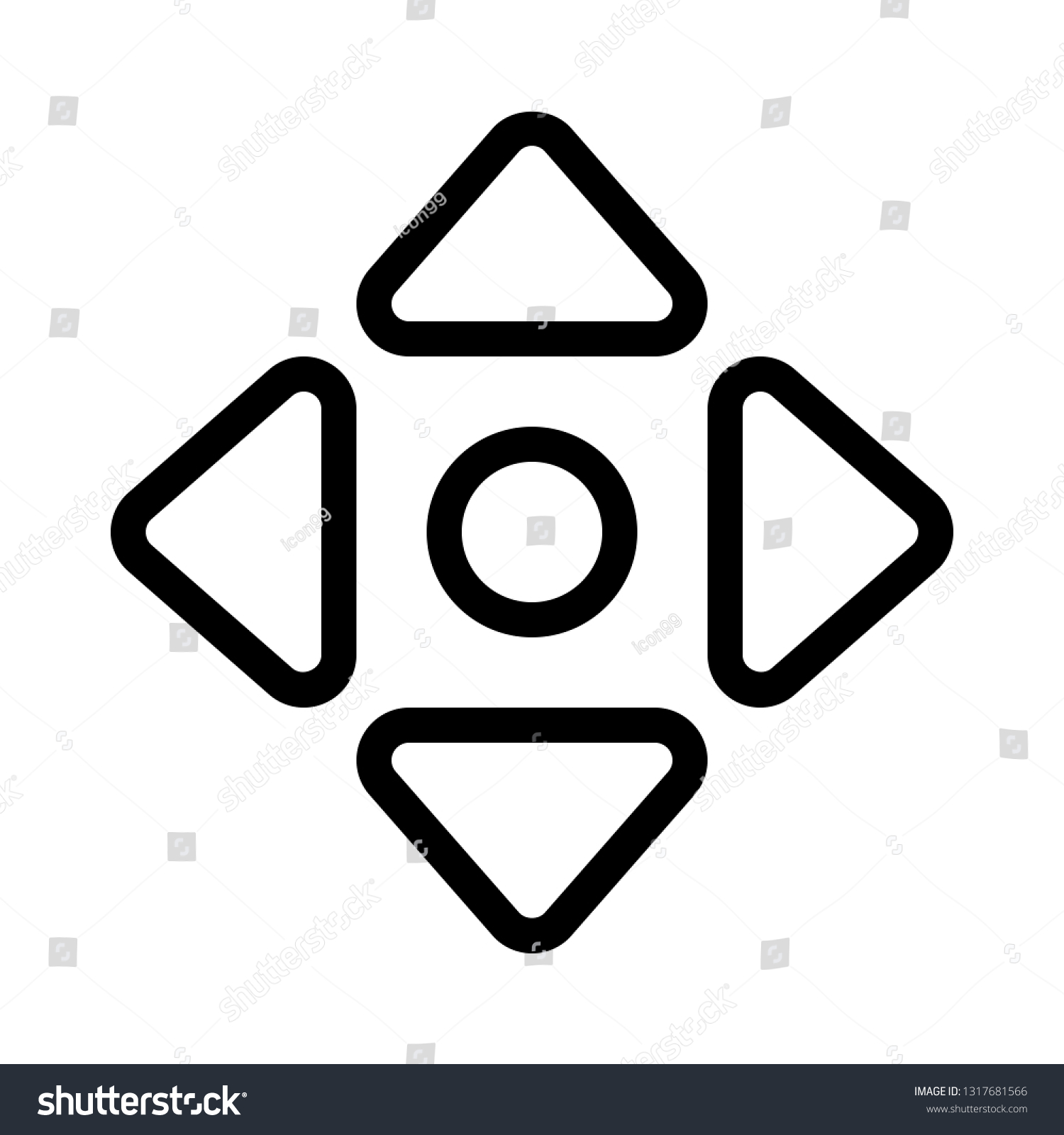 All Direction Scroll Move Cursor Arrows Stock Vector (Royalty Free ...
