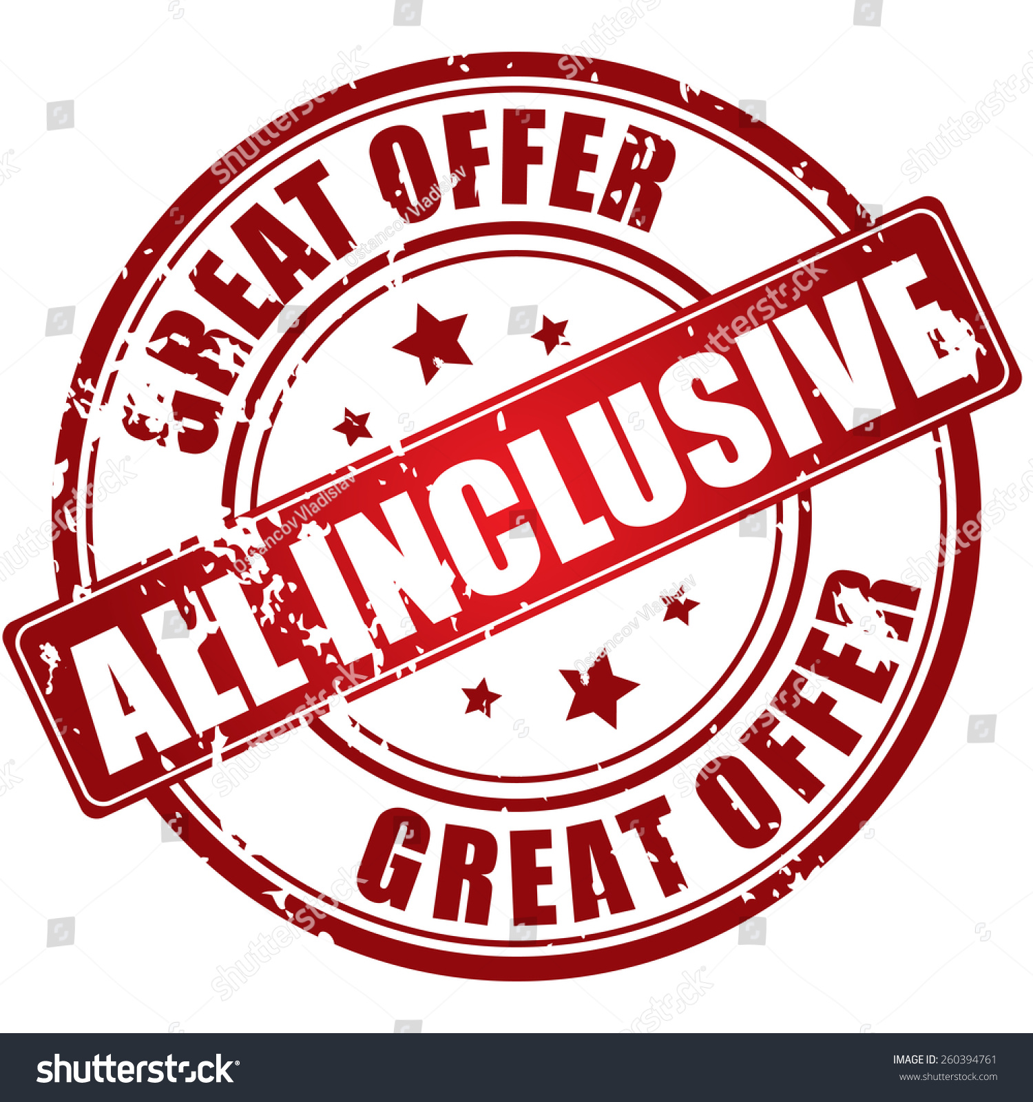All Inclusive Vector Stamp Stock Vector (Royalty Free) 260394761