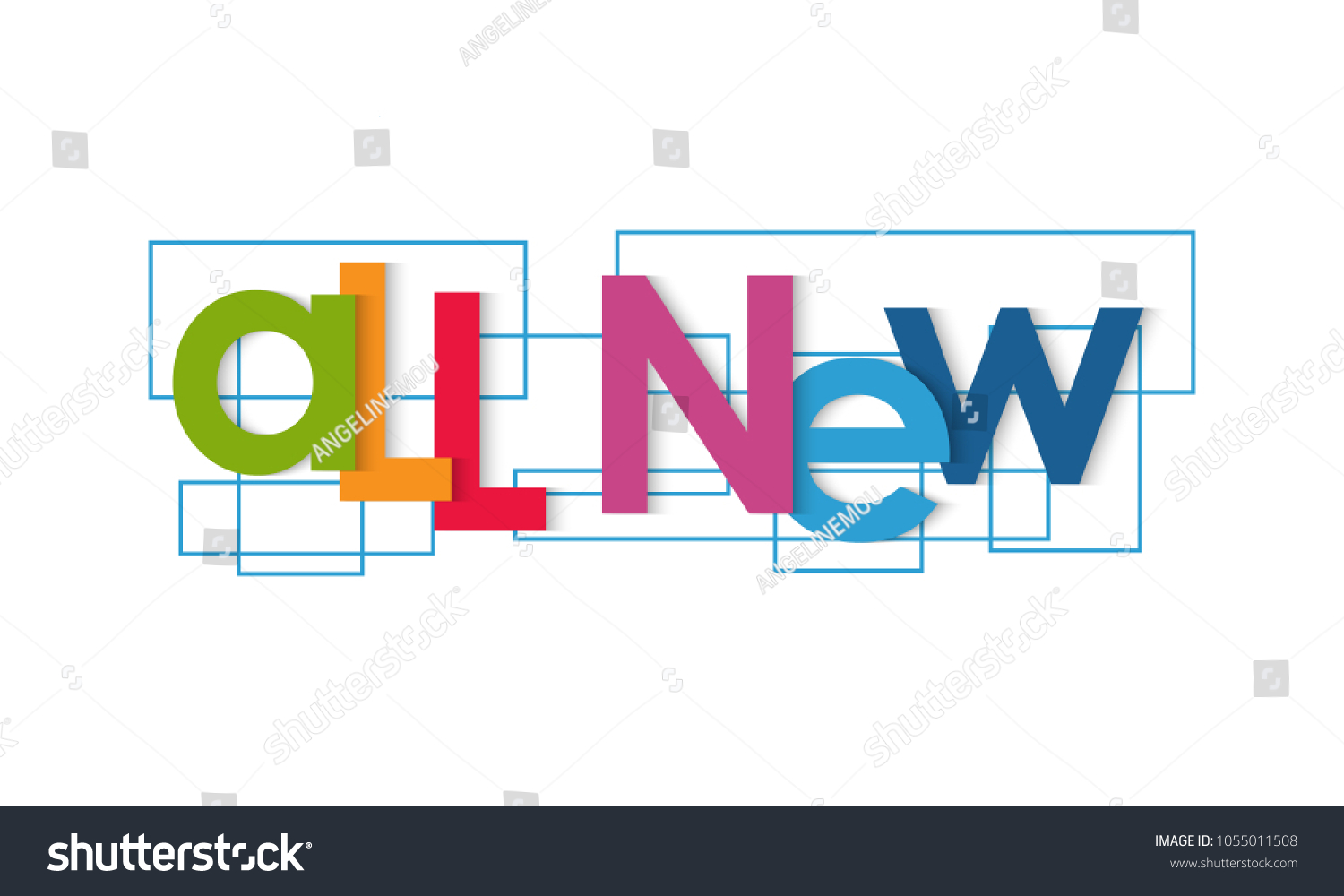 All New Vector Letters Stock Vector (Royalty Free) 1055011508