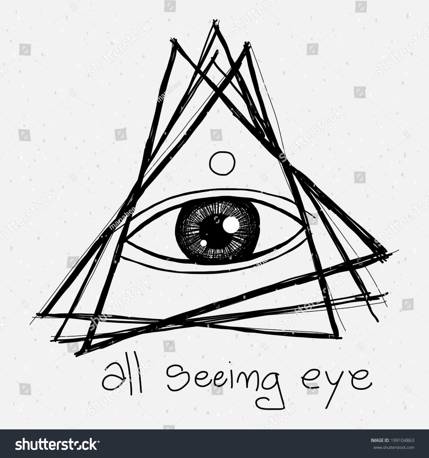 All Seeing Eye Drawing Stock Vector 199104863 - Shutterstock