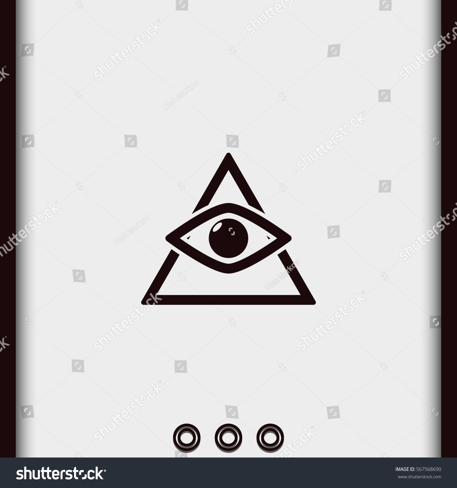 All Seeing Eye Symbol Simple Triangle Stock Vector (Royalty Free ...
