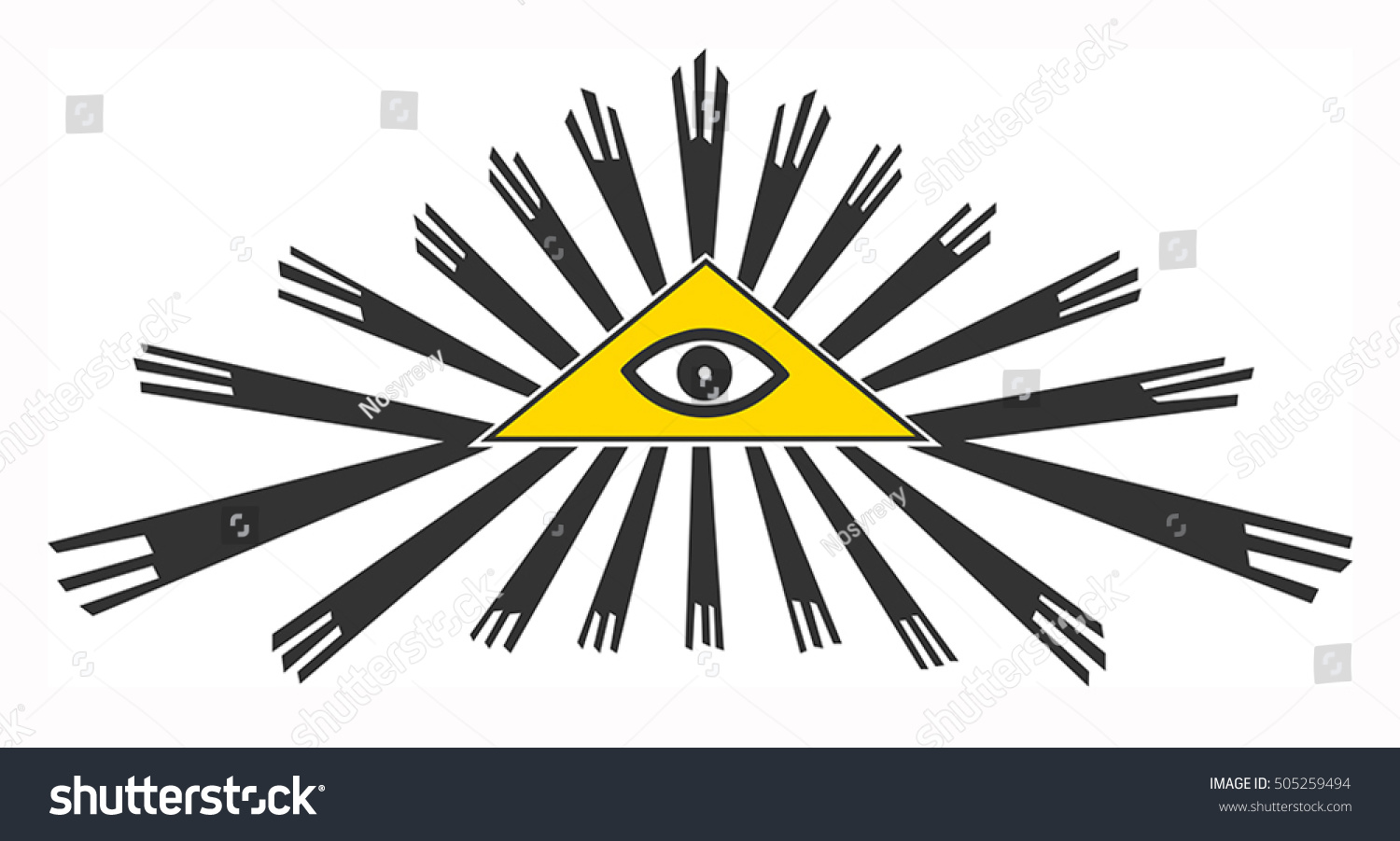 All Seeing Eye Symbol Vector Illustration Stock Vector (Royalty Free ...
