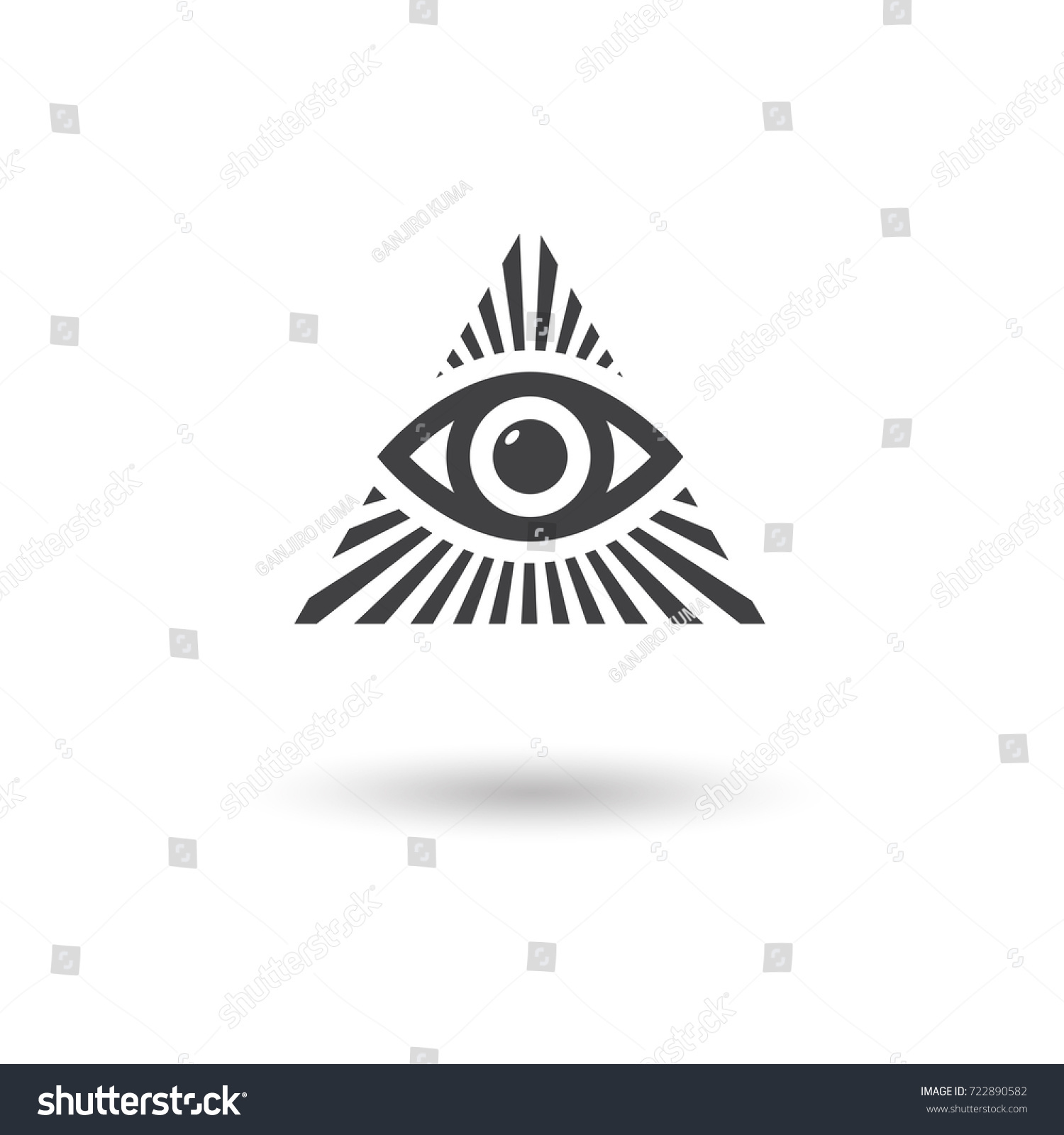All Seeing Eye Symbol Vector Illustration: vector de stock (libre de ...
