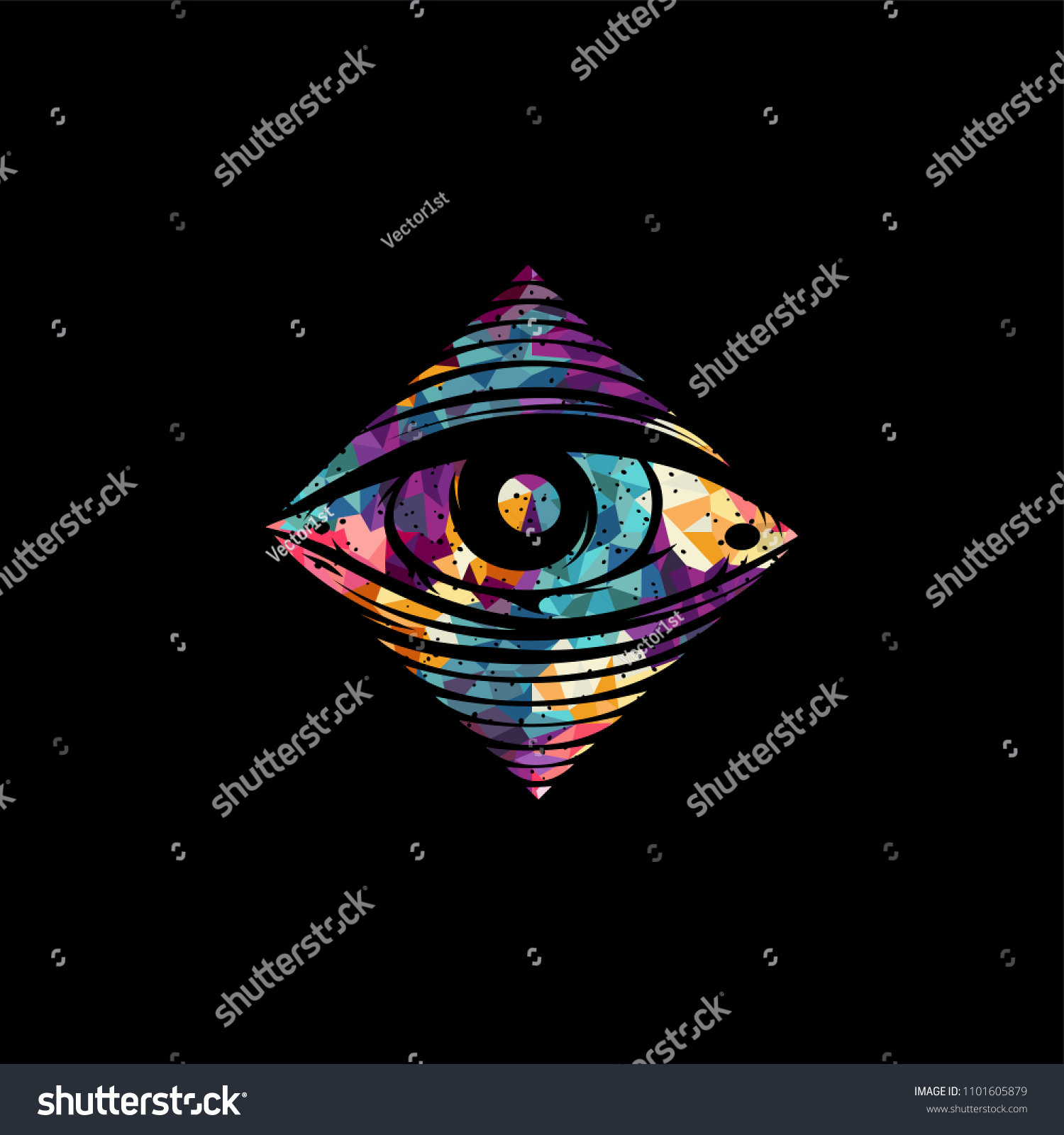 All Seeing Eye Theme Logo Template: เวกเตอร์สต็อก (ปลอดค่าลิขสิทธิ์ ...