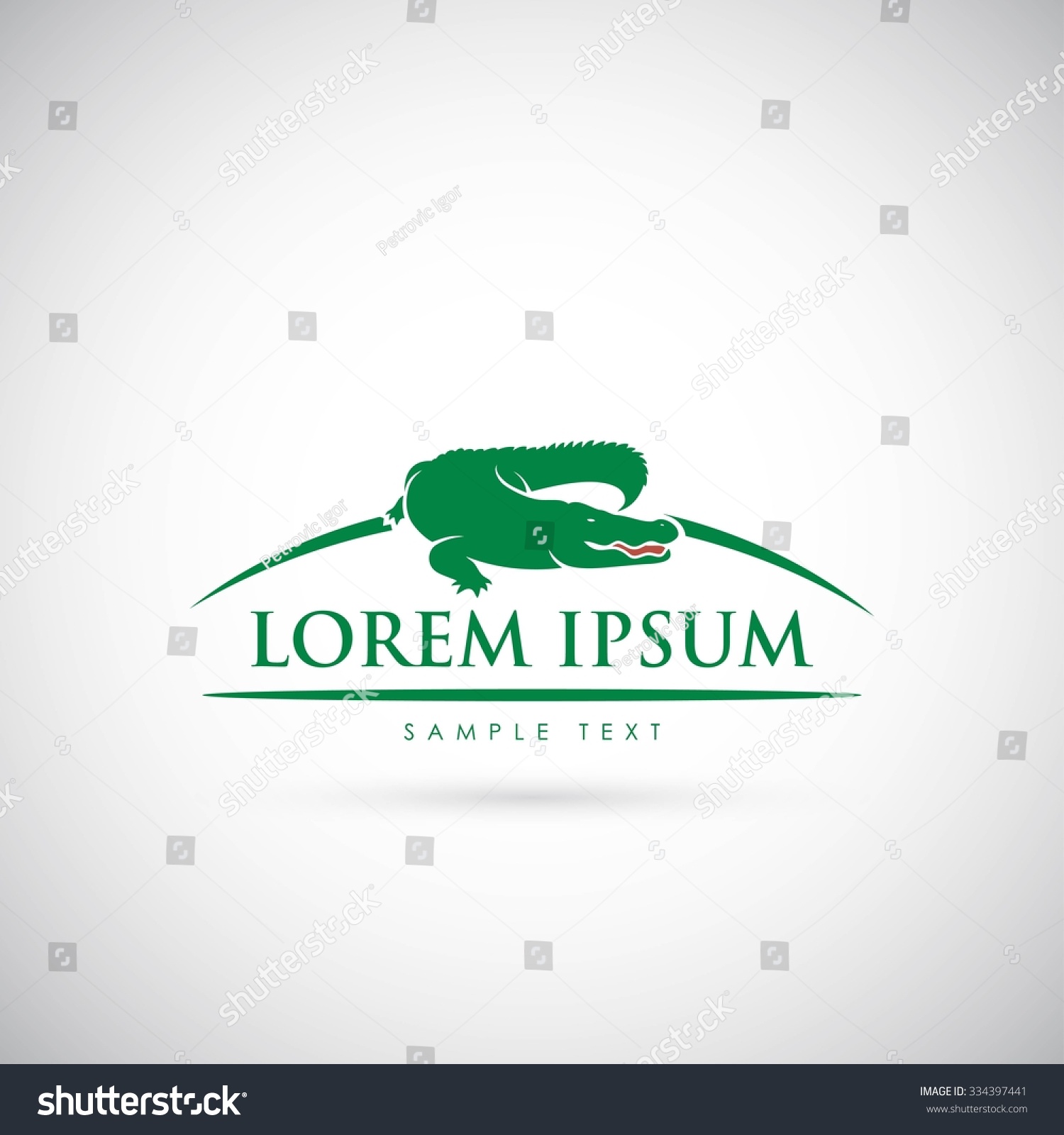 Alligator Sign Vector Illustration Stock Vector (Royalty Free) 334397441
