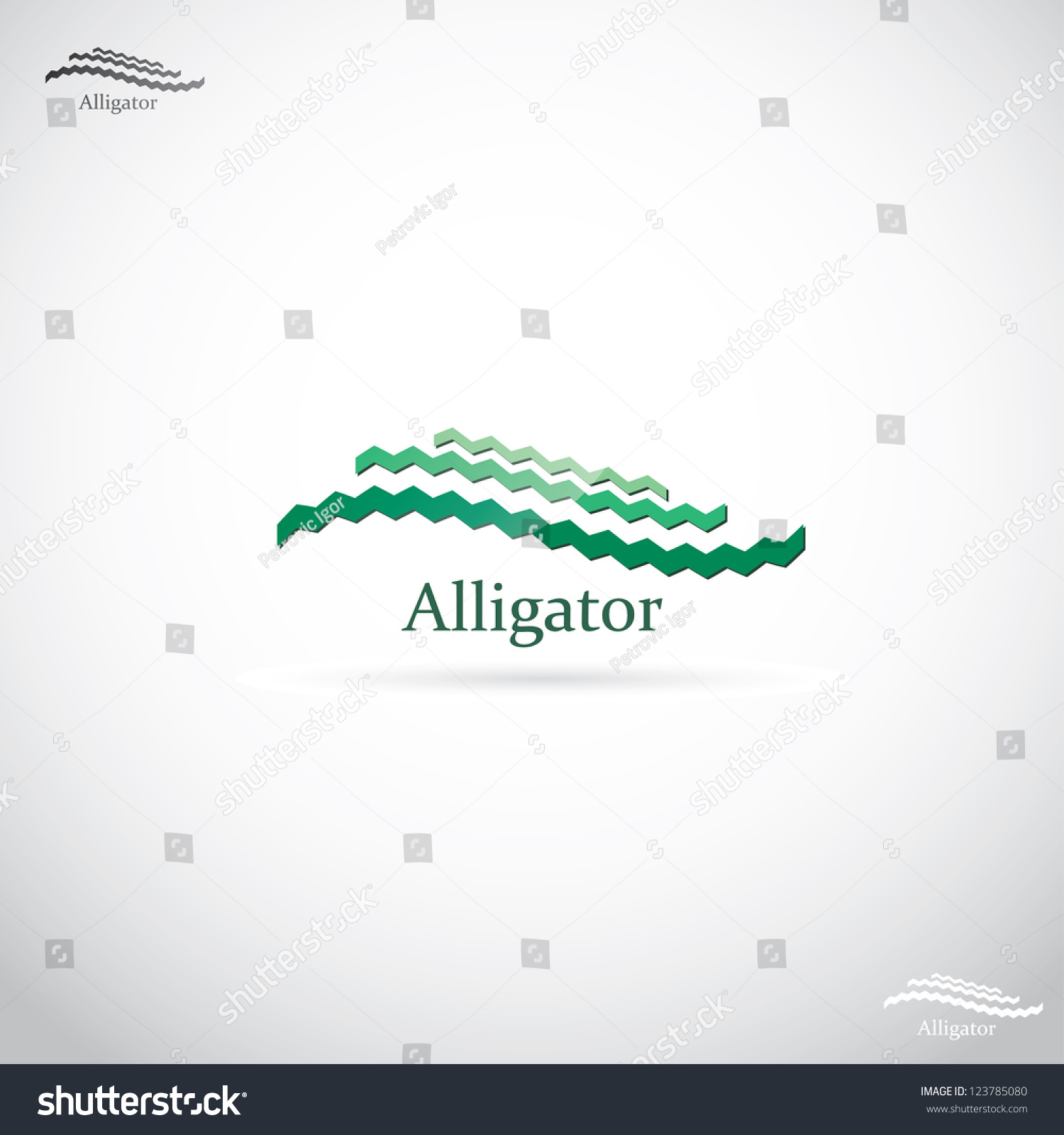 Alligator Skin Label Vector Illustration: vetor stock (livre de ...