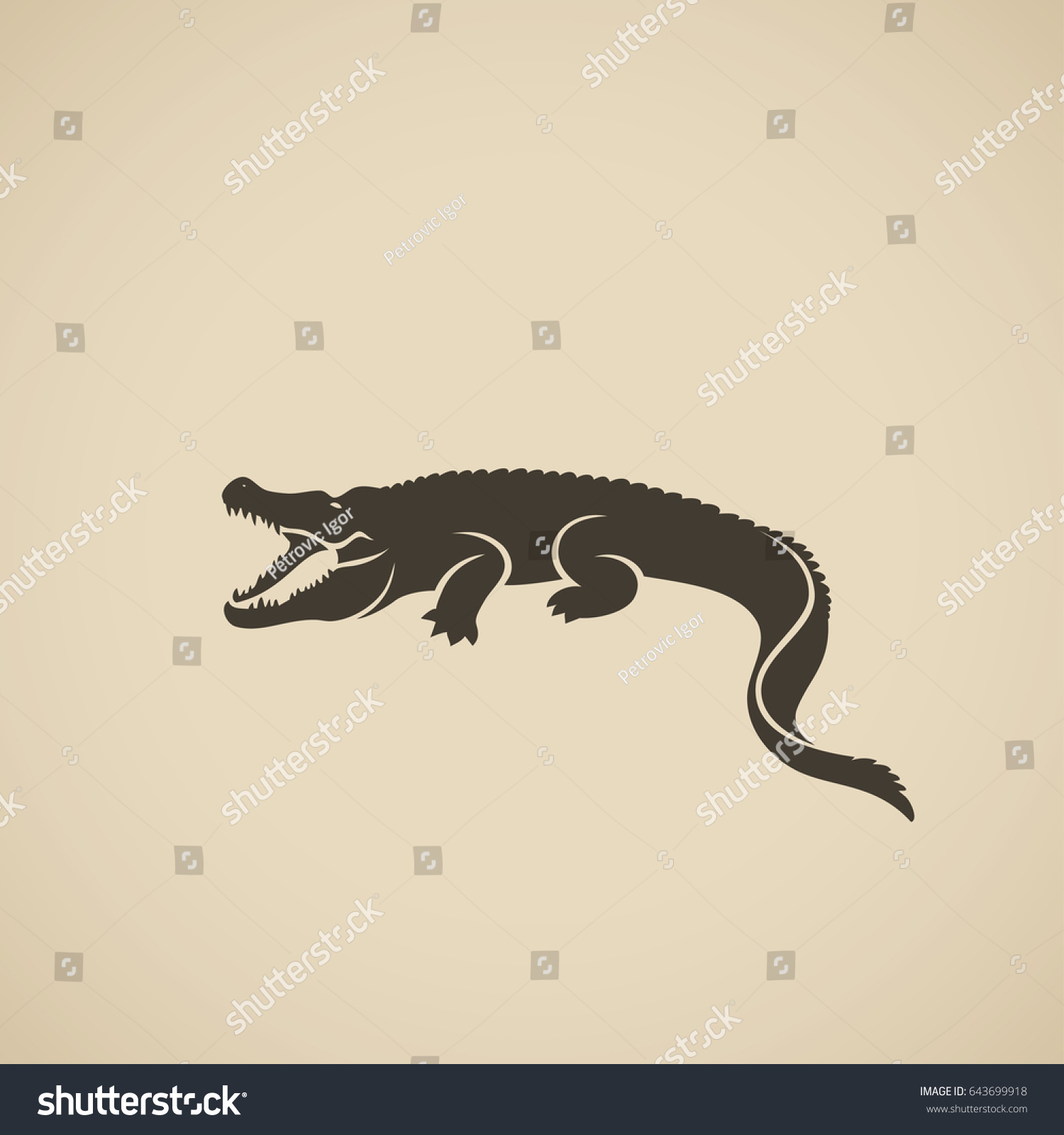 Alligator Vector Illustration Stock Vector 643699918 - Shutterstock
