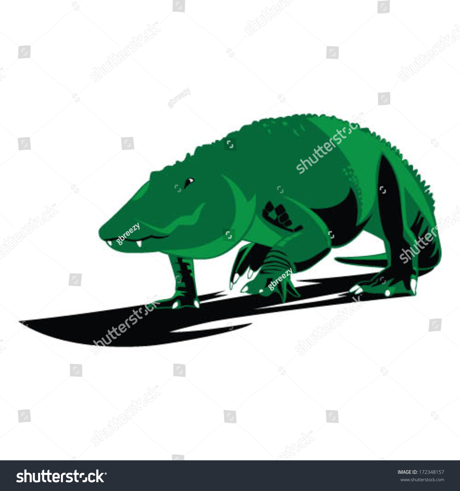 Alligator Walking Stock Vector (Royalty Free) 172348157