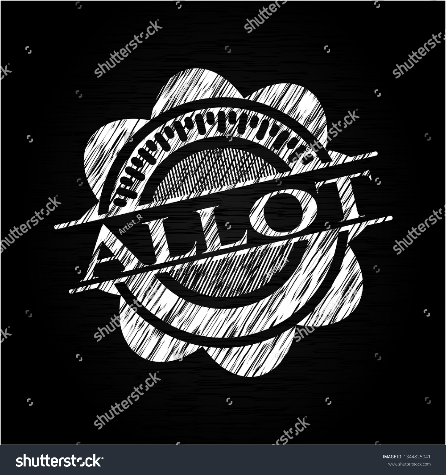 Allot On Blackboard Stock Vector (Royalty Free) 1344825041 | Shutterstock