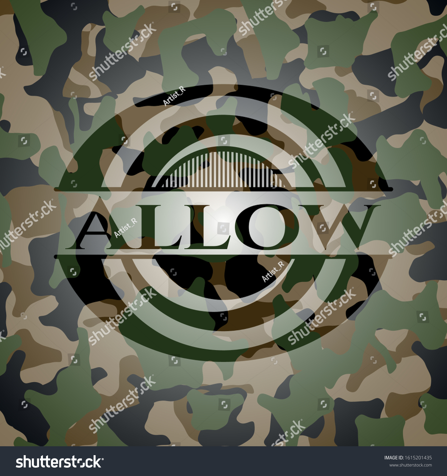 Allow On Camouflage Pattern Vector Illustration Stock Vector (Royalty ...