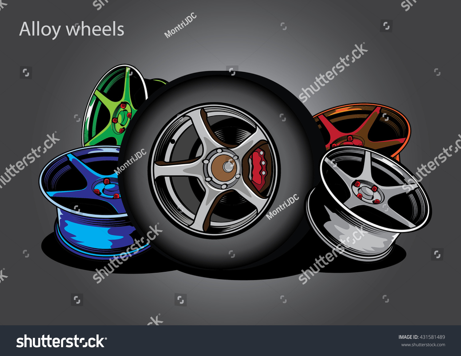 Alloy Wheels Graphic: vector de stock (libre de regalías) 431581489